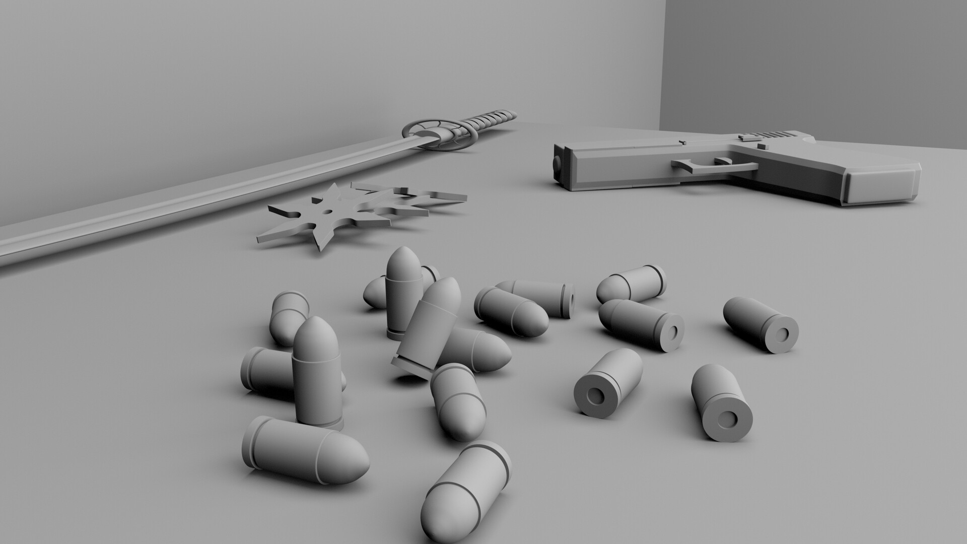 ArtStation - WEAPONS ON THE TABLE