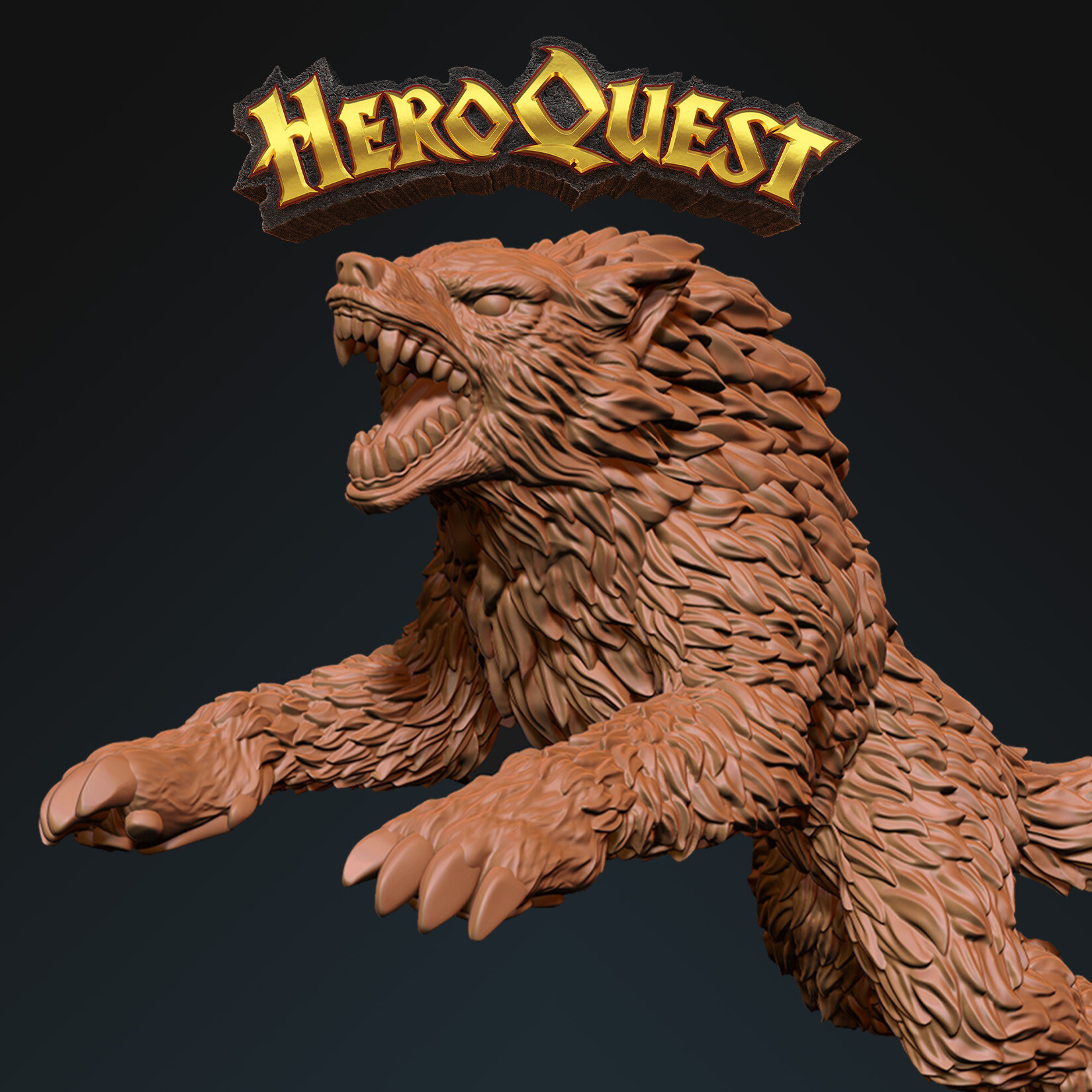 ArtStation - Giant Wolf - HeroQuest