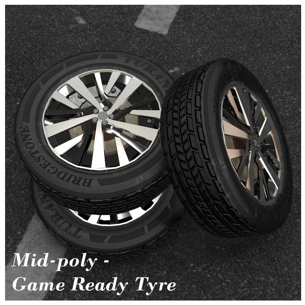 ArtStation - Mid-Poly_ Game Ready Tyre
