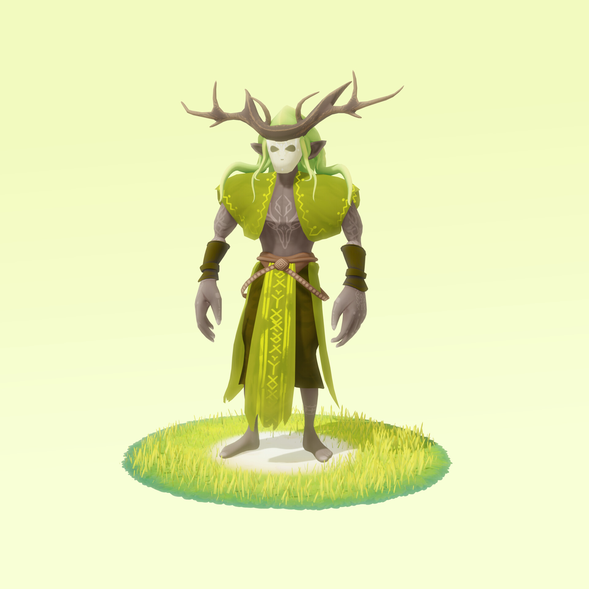 ArtStation - Low Poly Animated Character - Elf Guardian