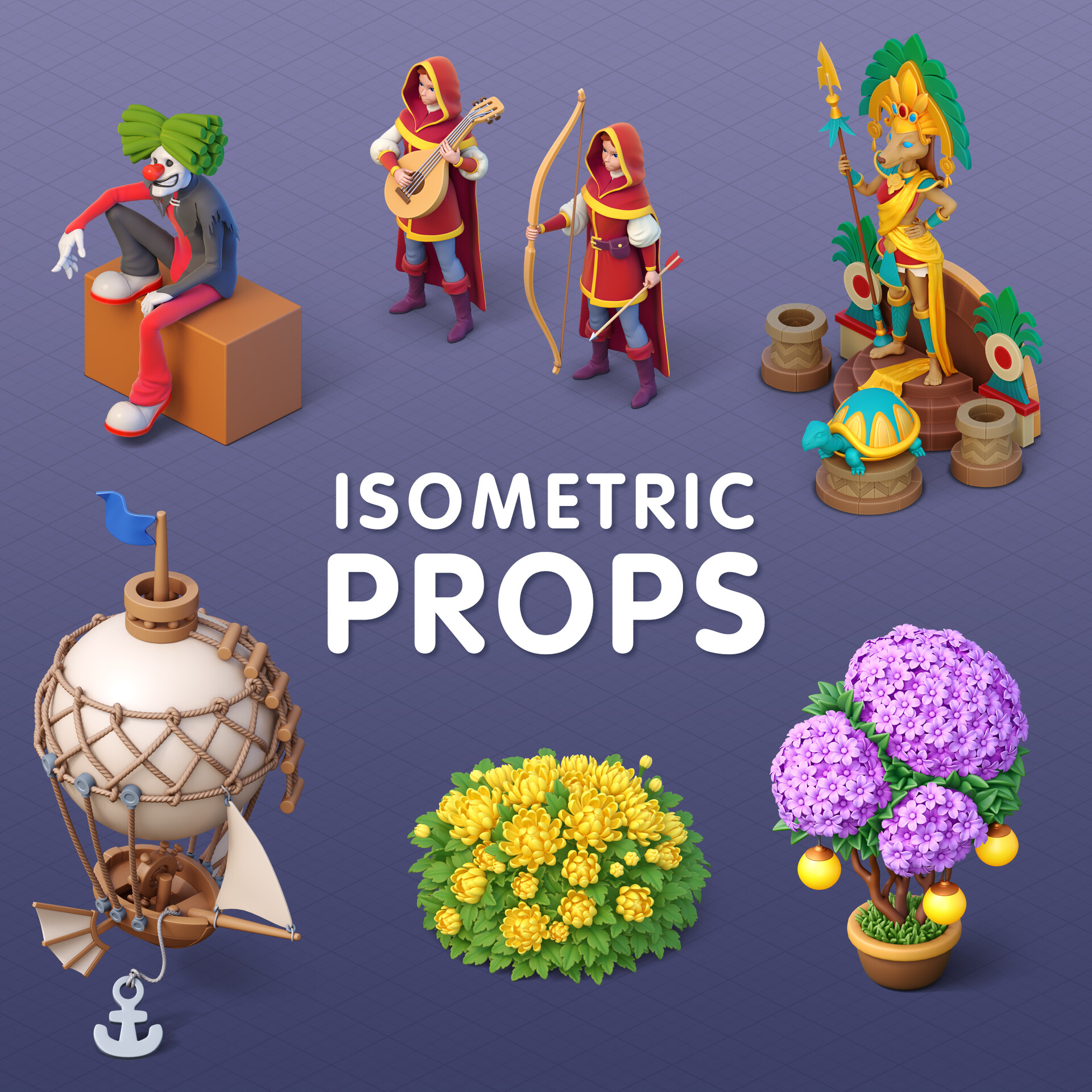 ArtStation - Isometric props for Playrix
