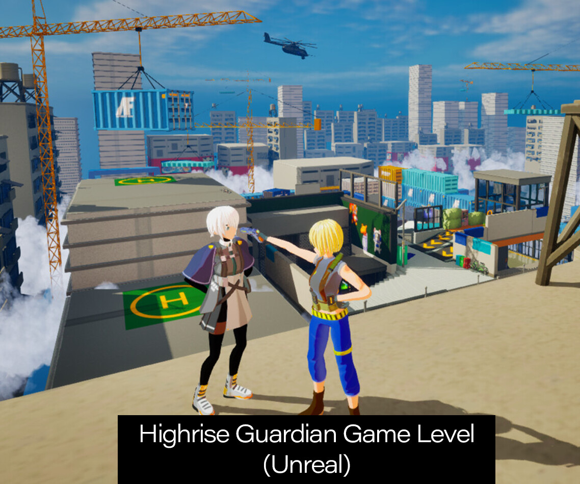 ArtStation - HighriseGuardian Game Level Environment