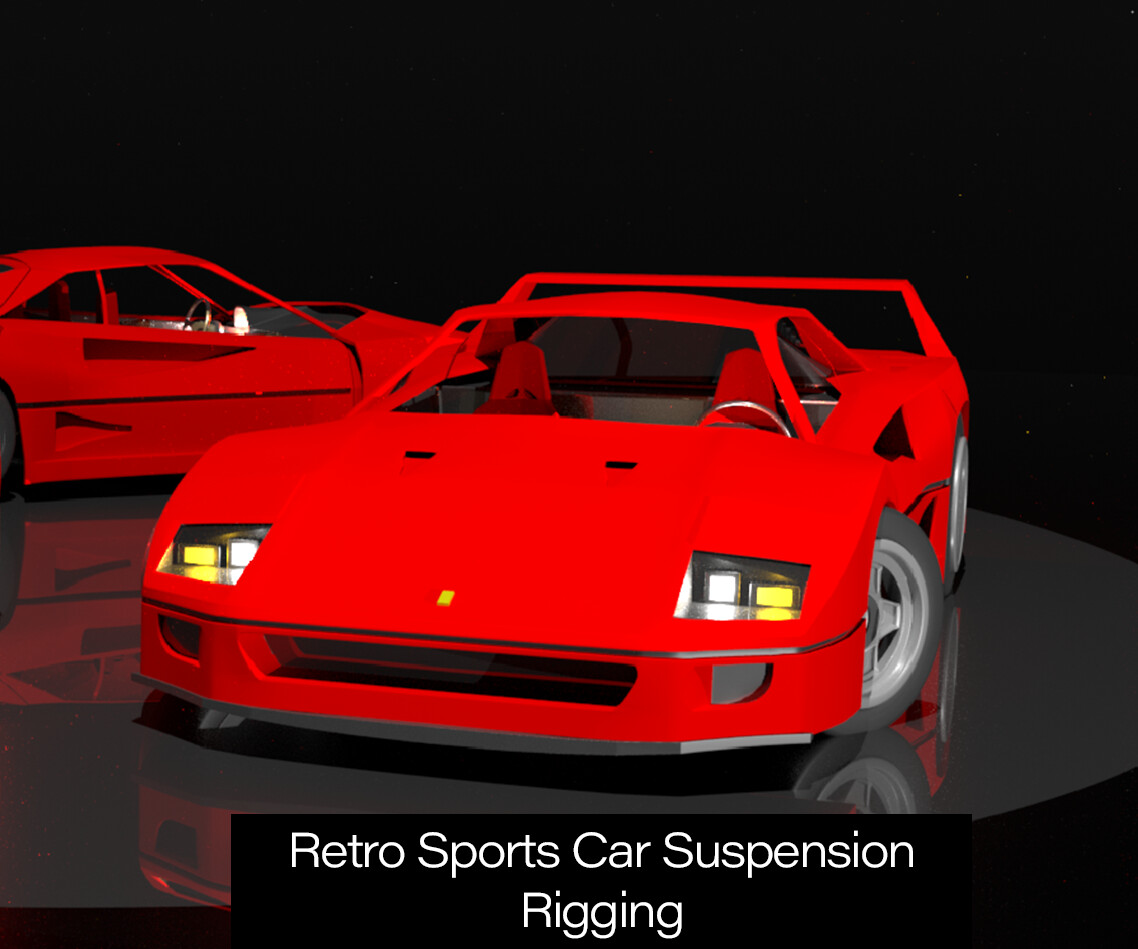ArtStation - Ferrari F40 with suspension Rigging