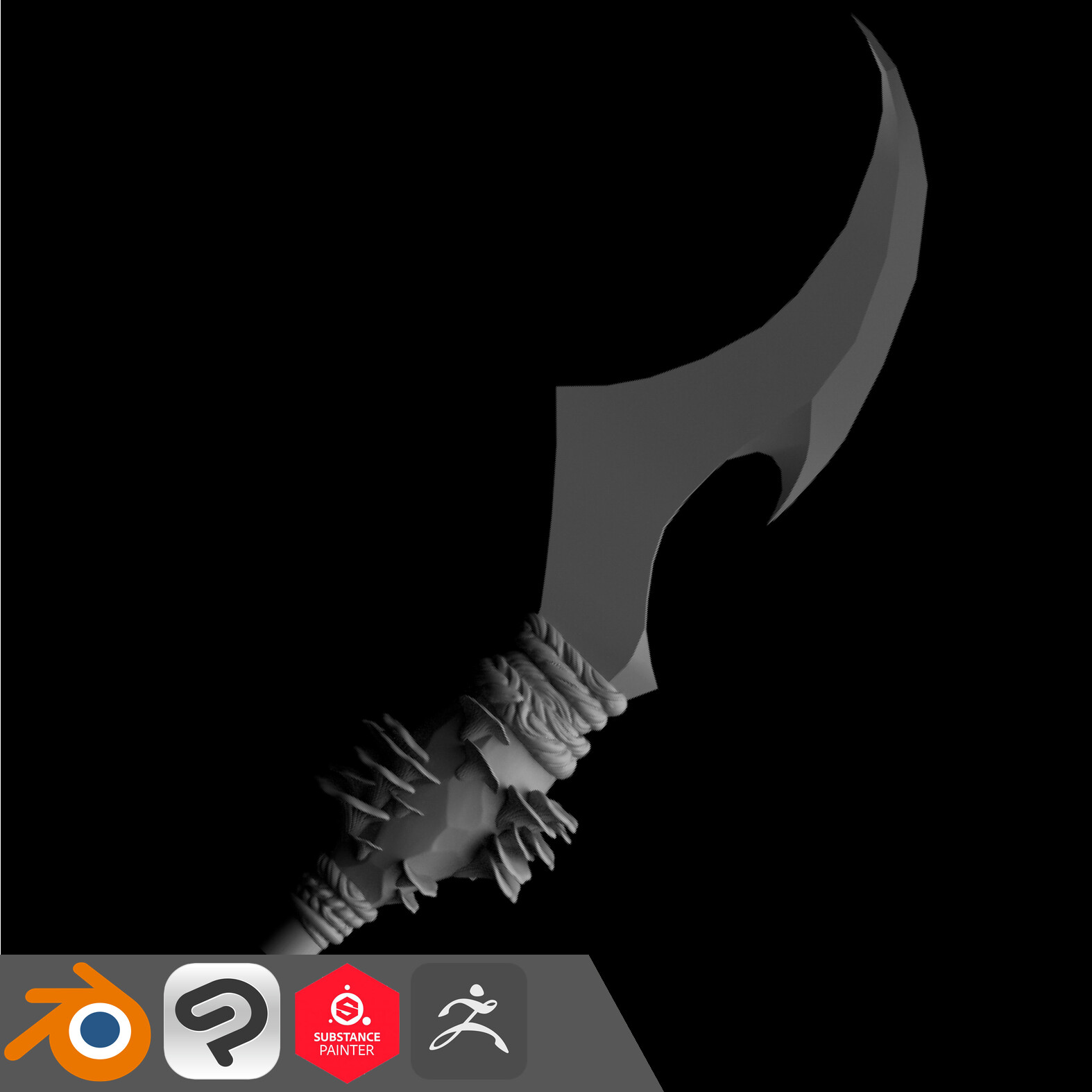 ArtStation - Druidic Glaive Sculpt