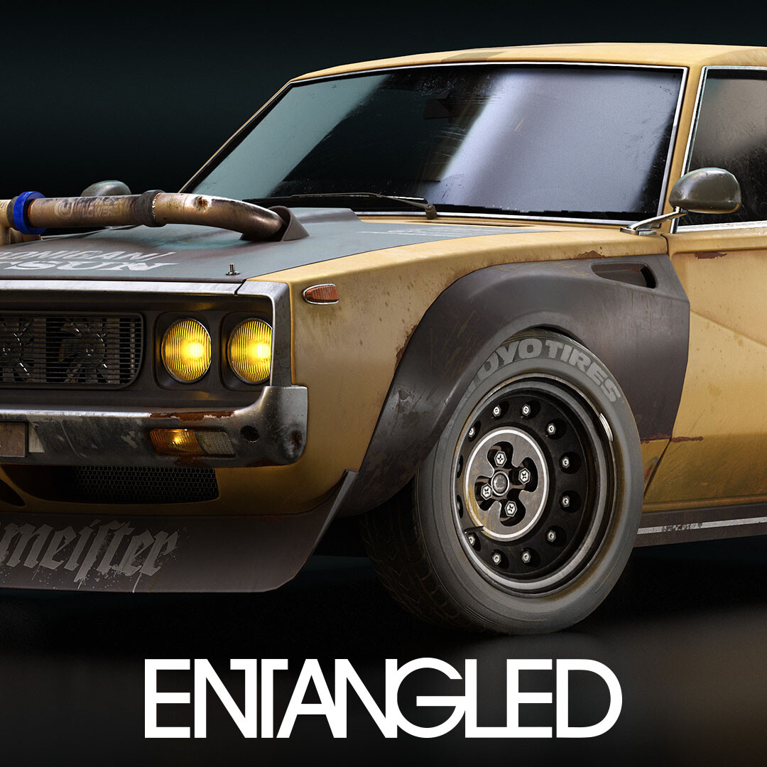 ArtStation - Datsun 240K GT 1972 Racing car