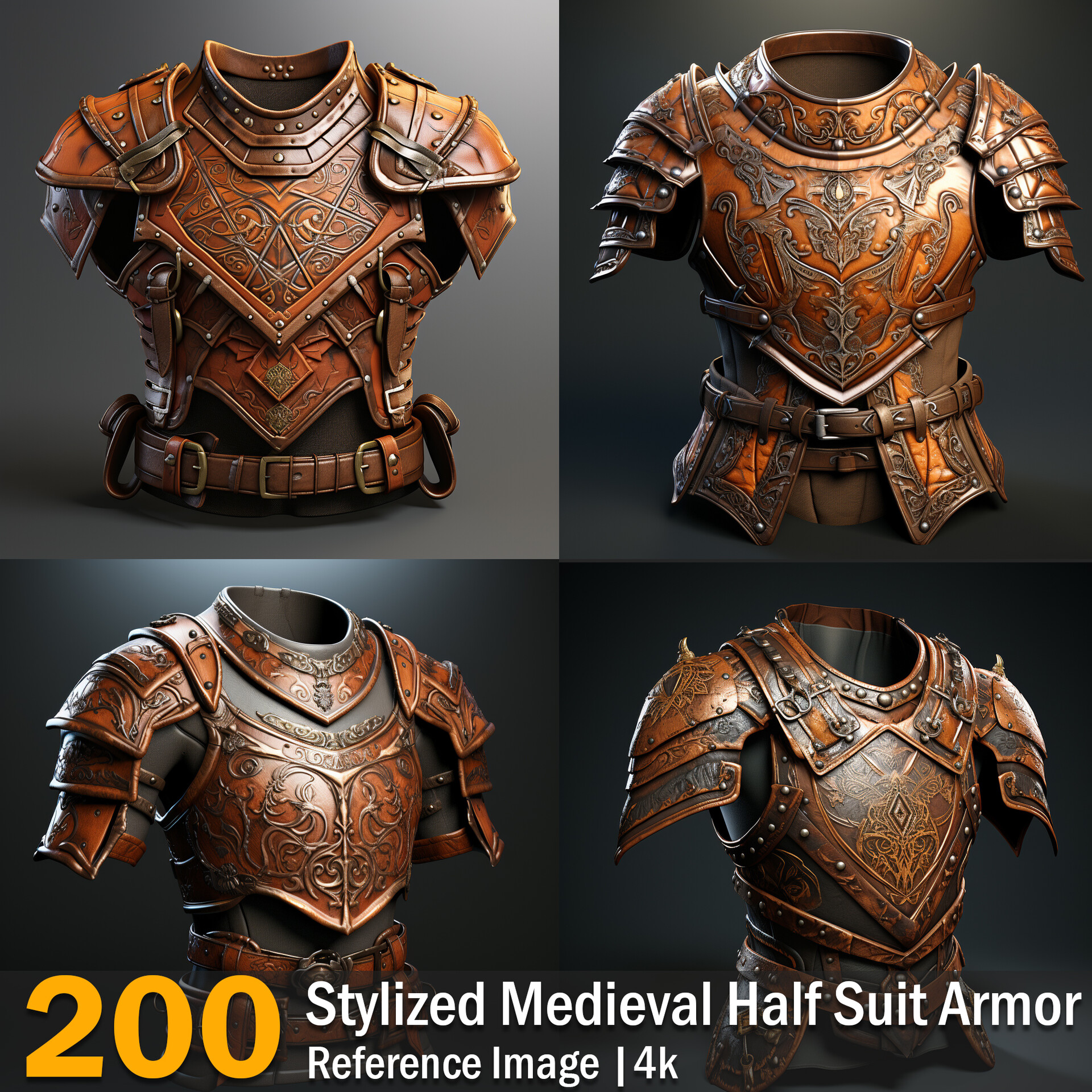 ArtStation - Stylized Medieval Half Suit Armor | Reference Images | 4K