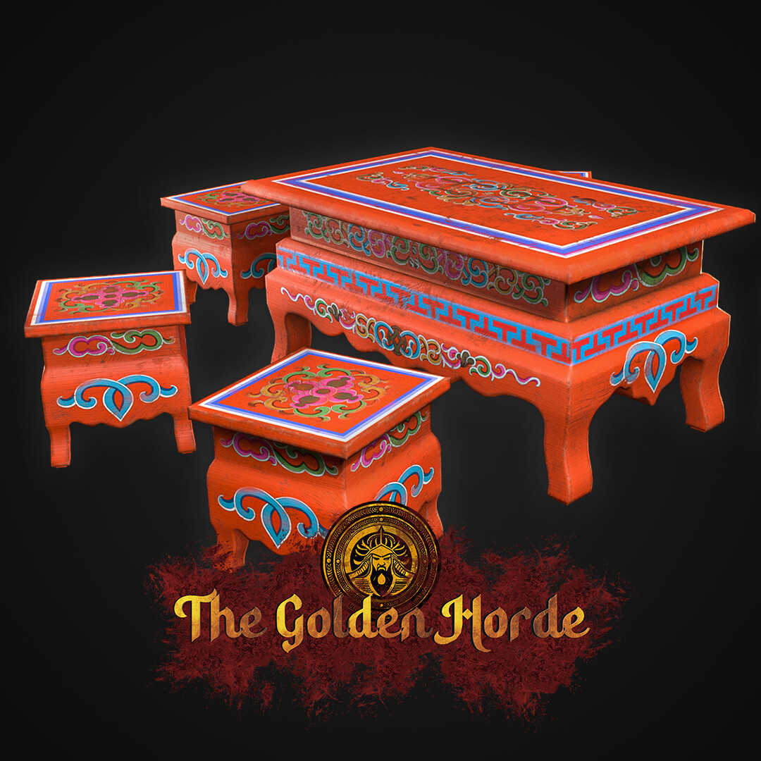 ArtStation - Mongolian furniture