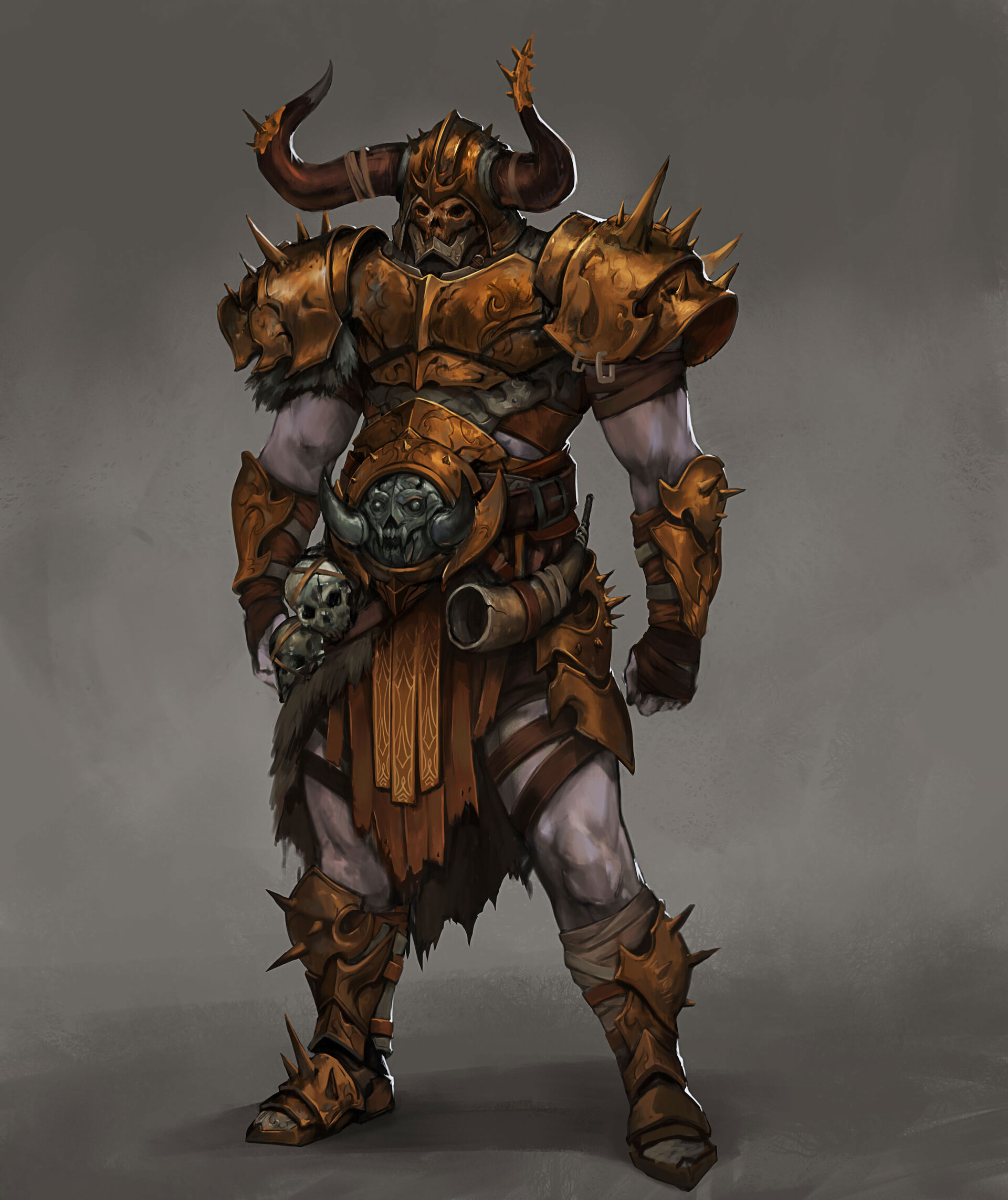 ArtStation - Barbarian Skull armor