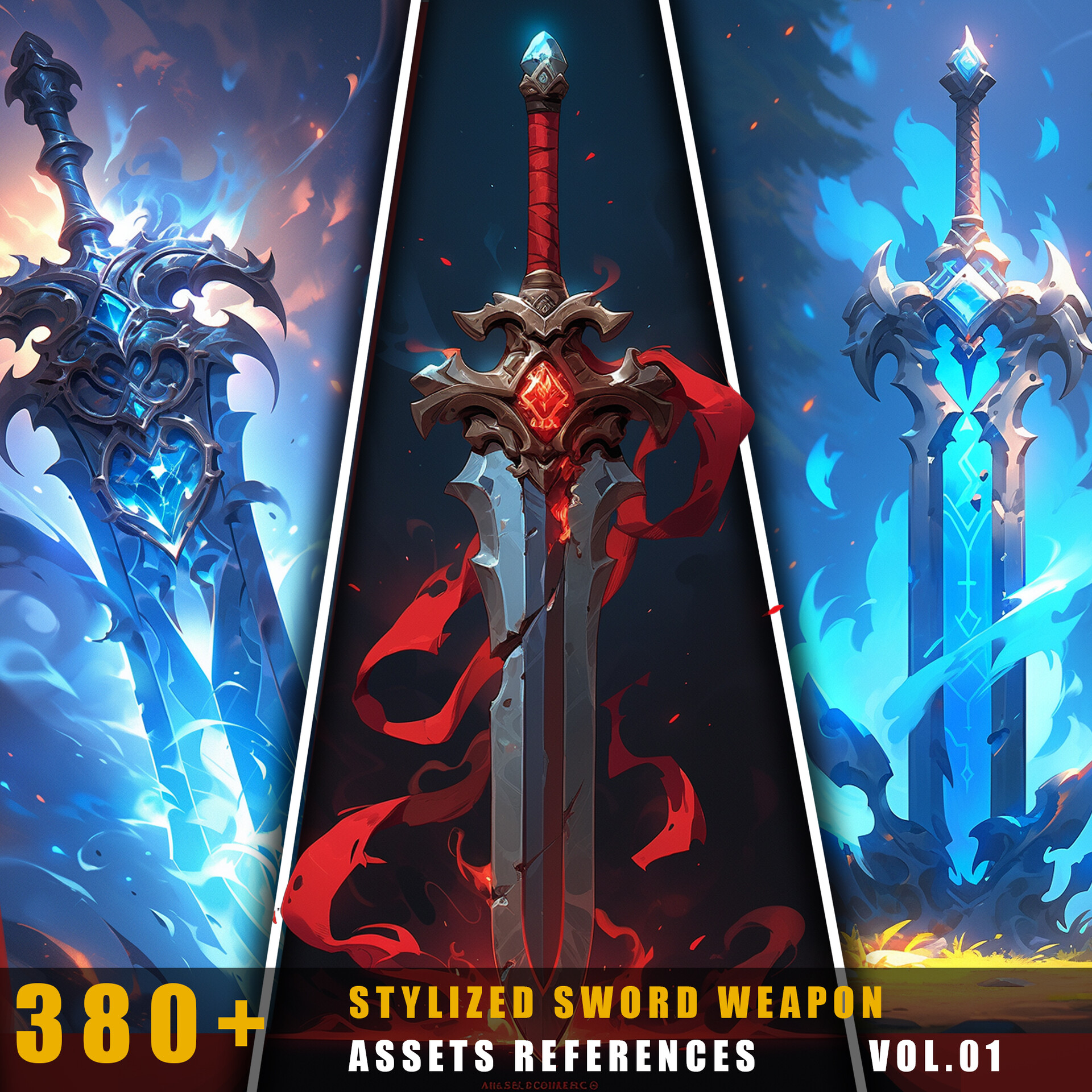ArtStation - 380+ Stylized Sword Weapon - Assets References Vol.01