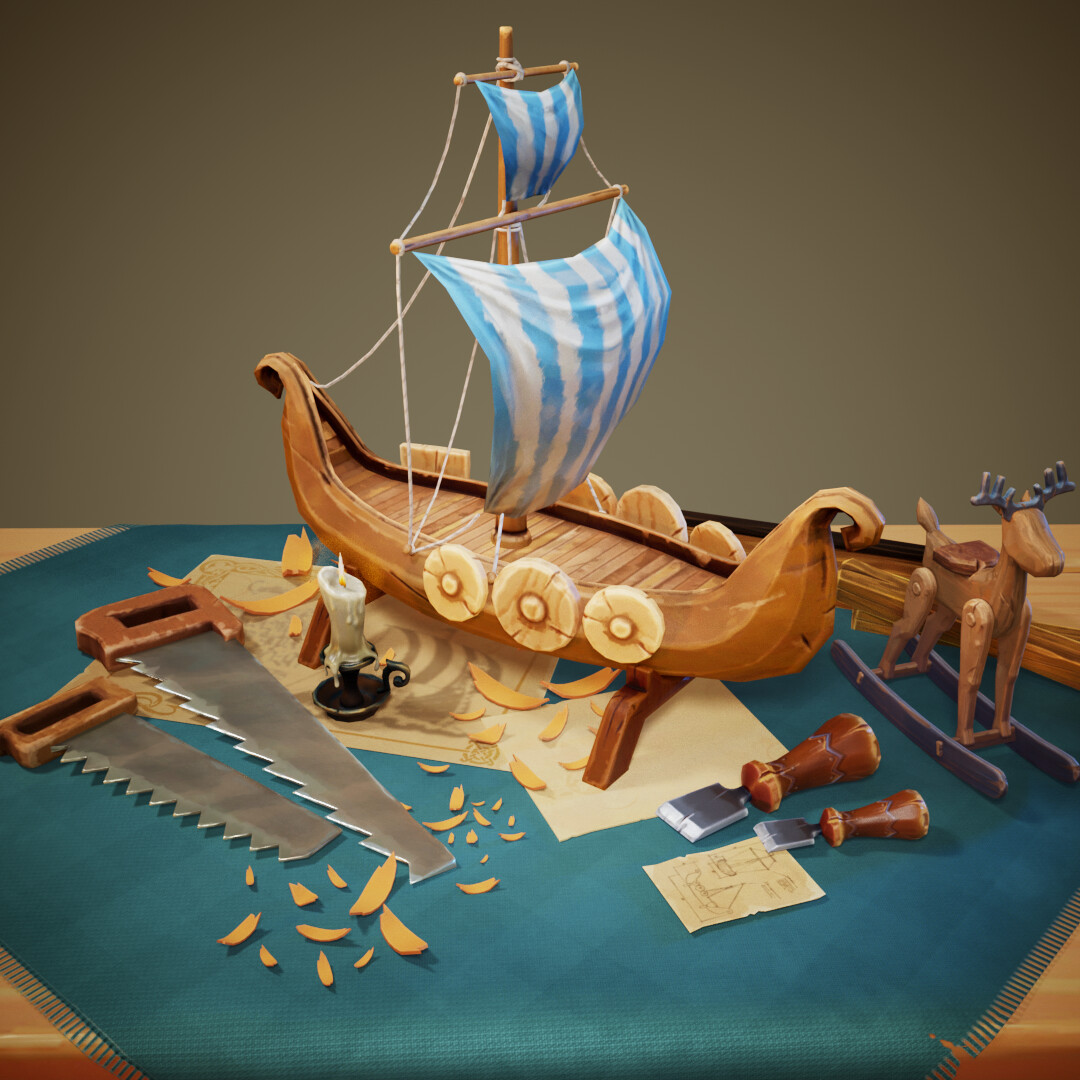 ArtStation - 3D Props Handpaint