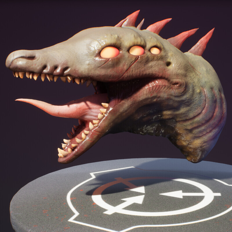 ArtStation - SCP-682 Sculpt