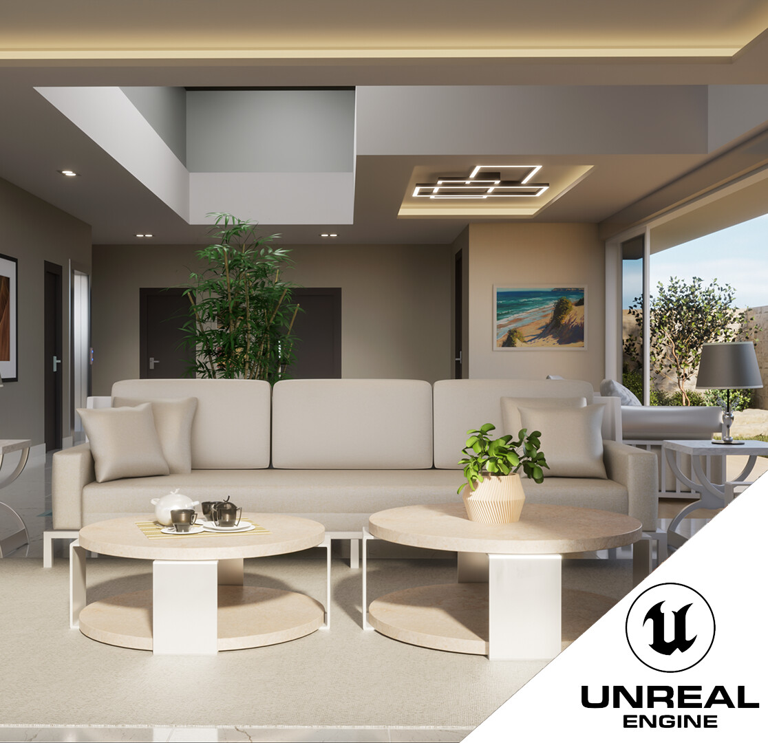 ArtStation - The Modern Living Room - Unreal Engine ArchViz