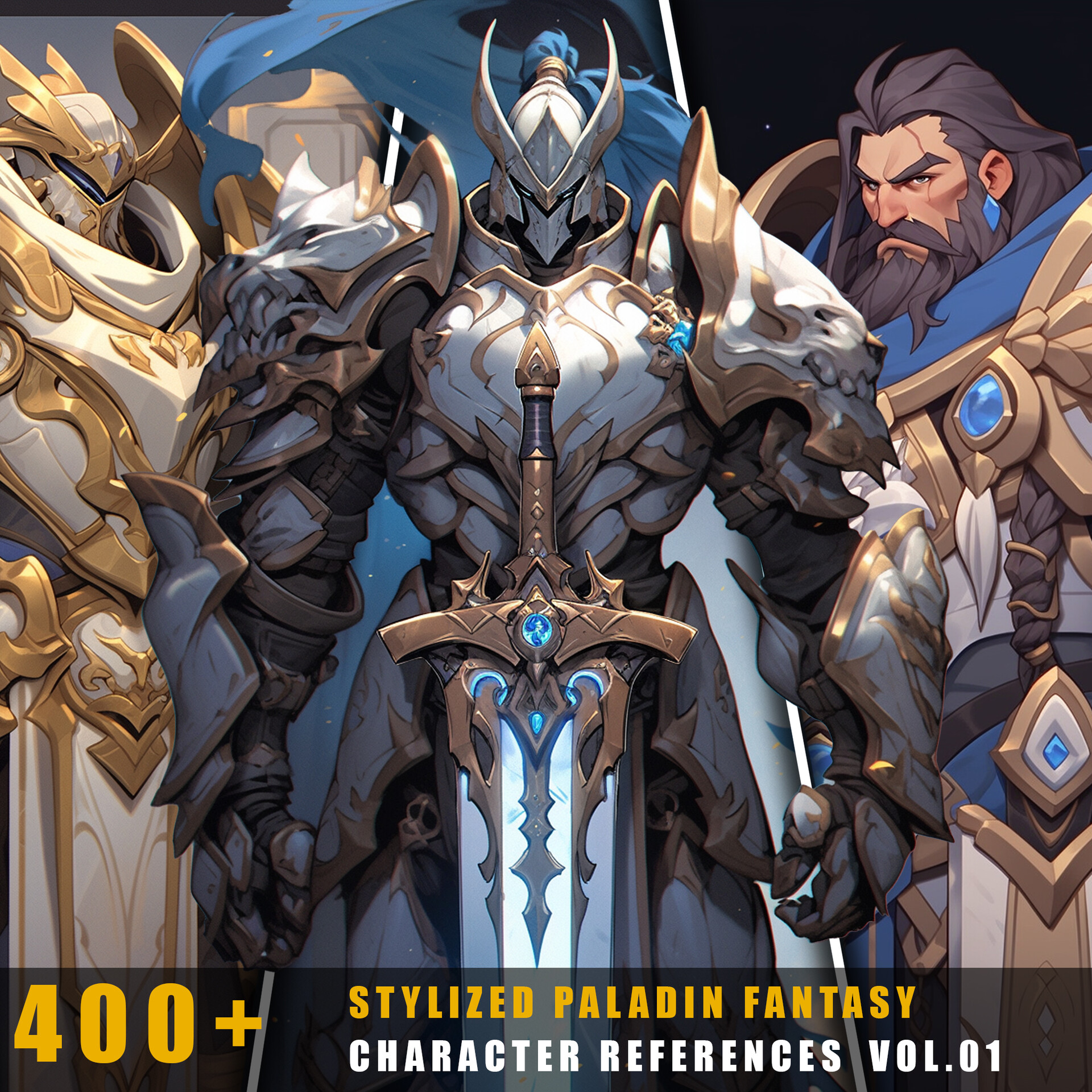 ArtStation - 400+Stylized Paladin Fantasy - Character References Vol.01