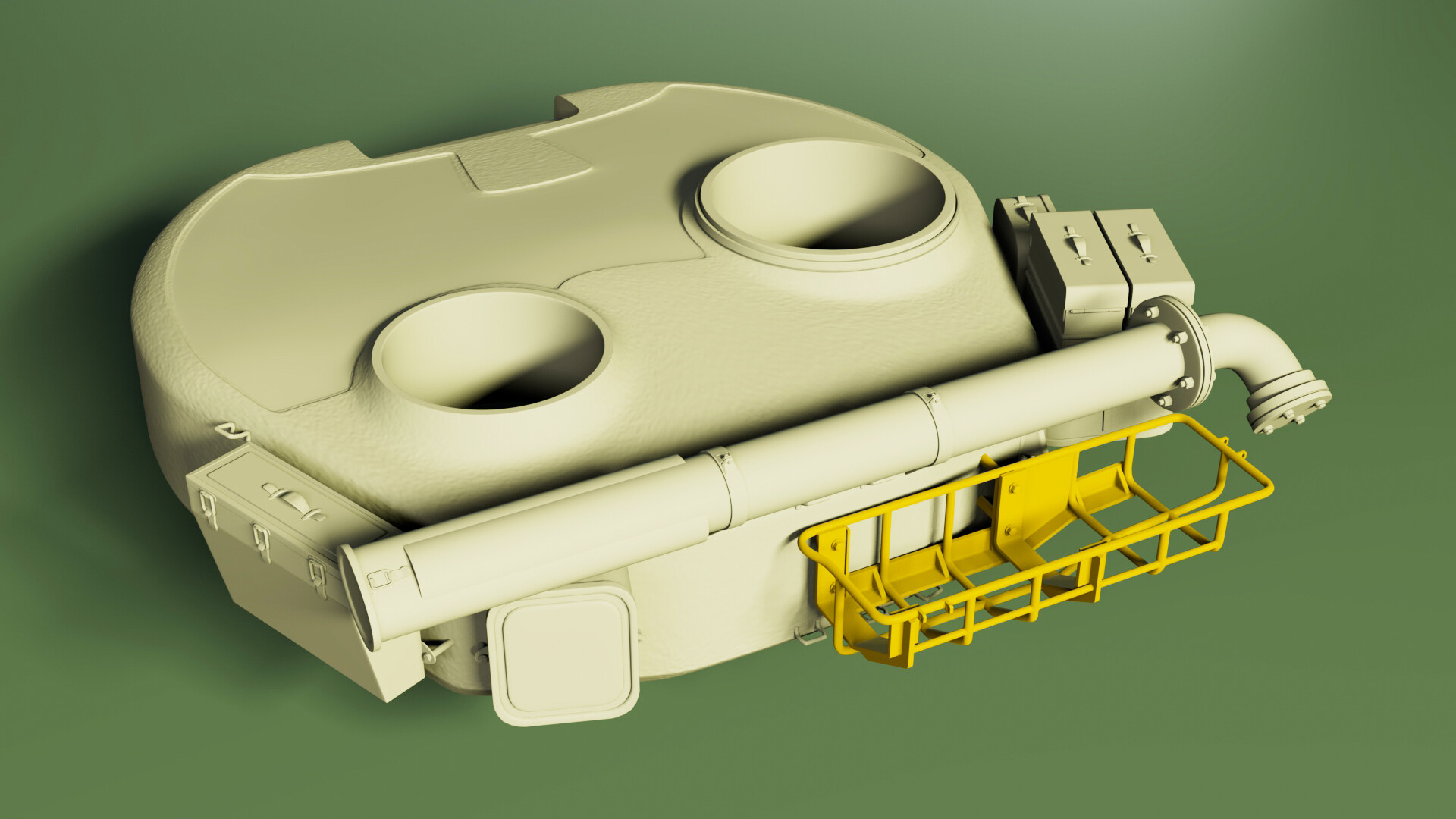 ArtStation - Ukrainian T-80UD rear turret basket