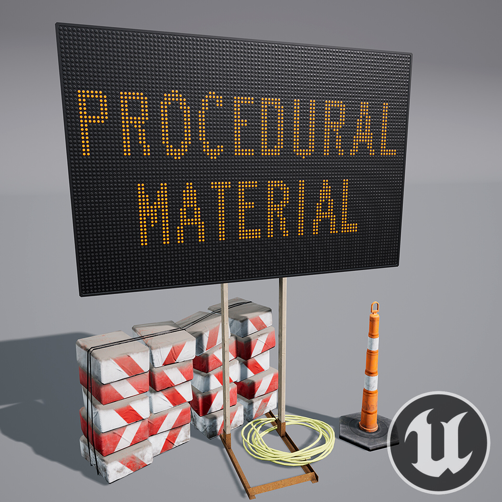 ArtStation - Dynamic LED Sign Material