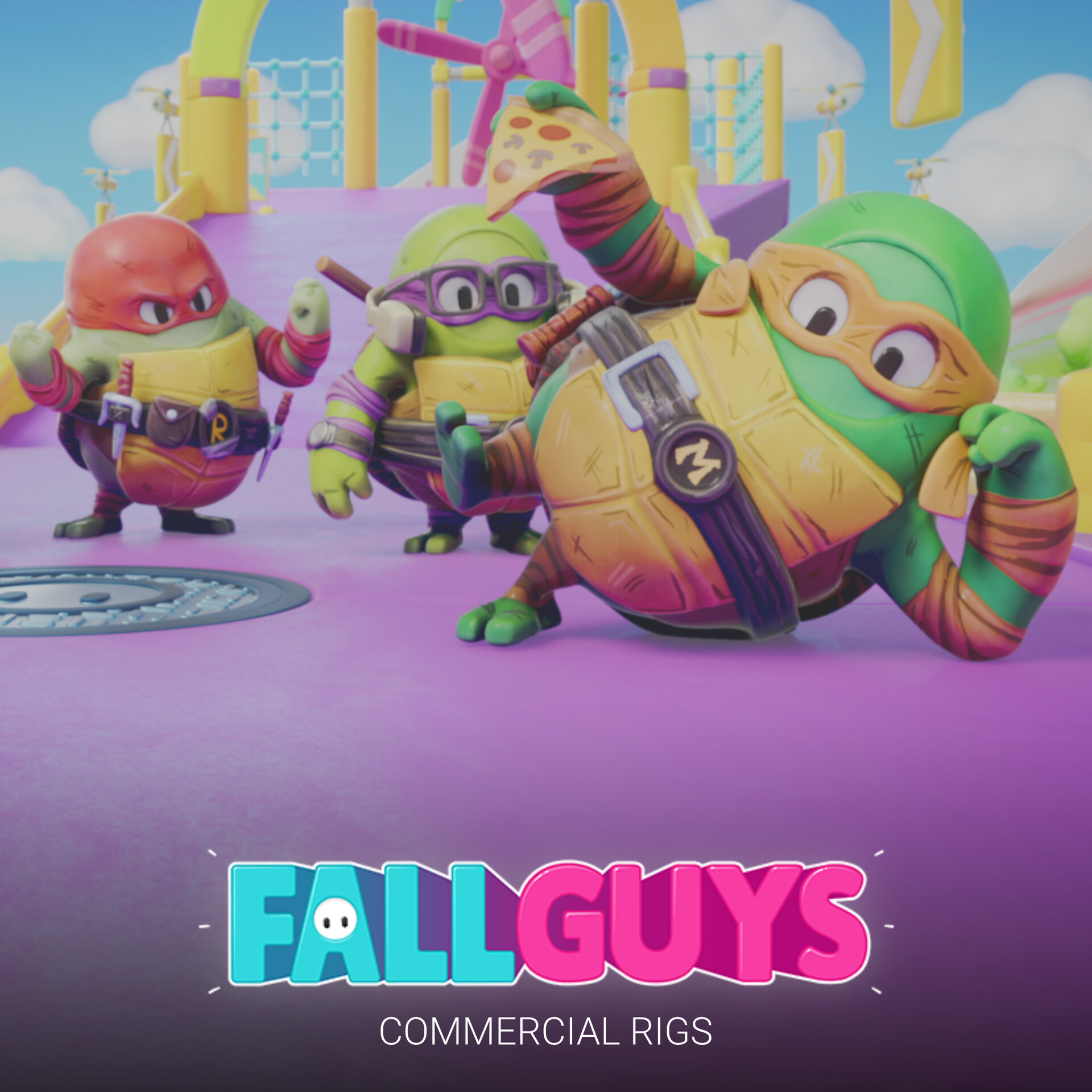 ArtStation - Fall Guys x TMNT Skins Announcement Trailer.