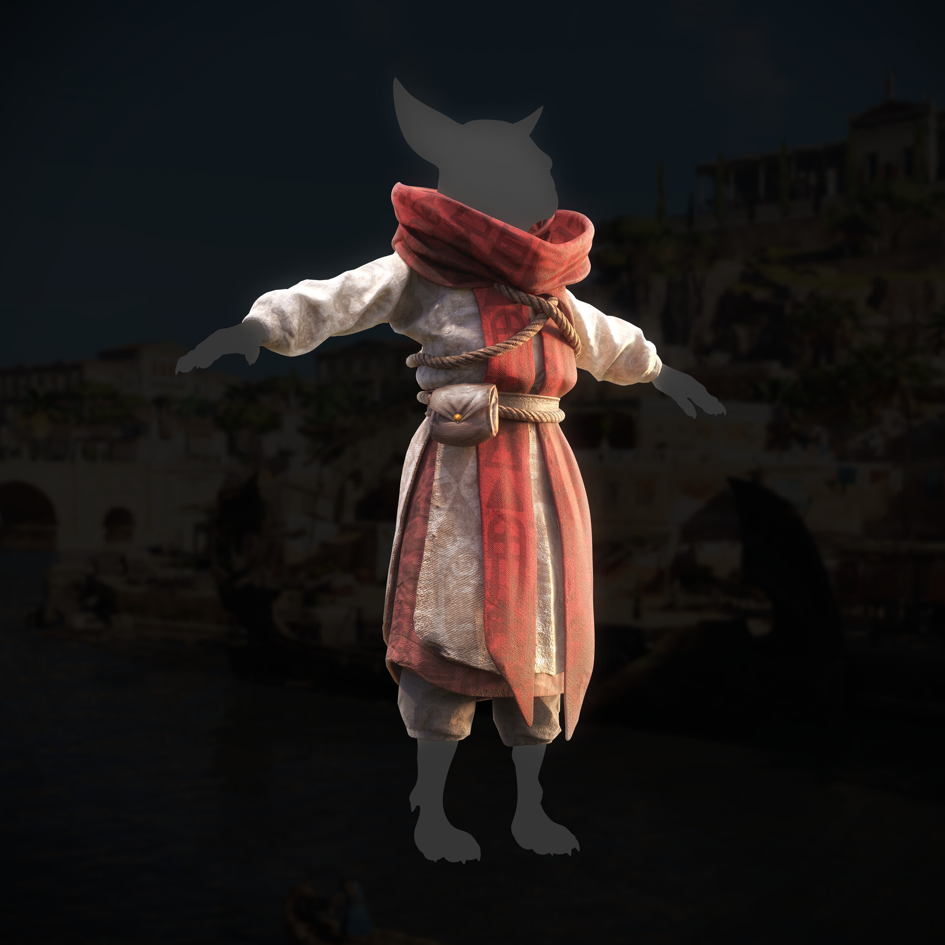 ArtStation - Ancient Cloak - Game ready Cloth study