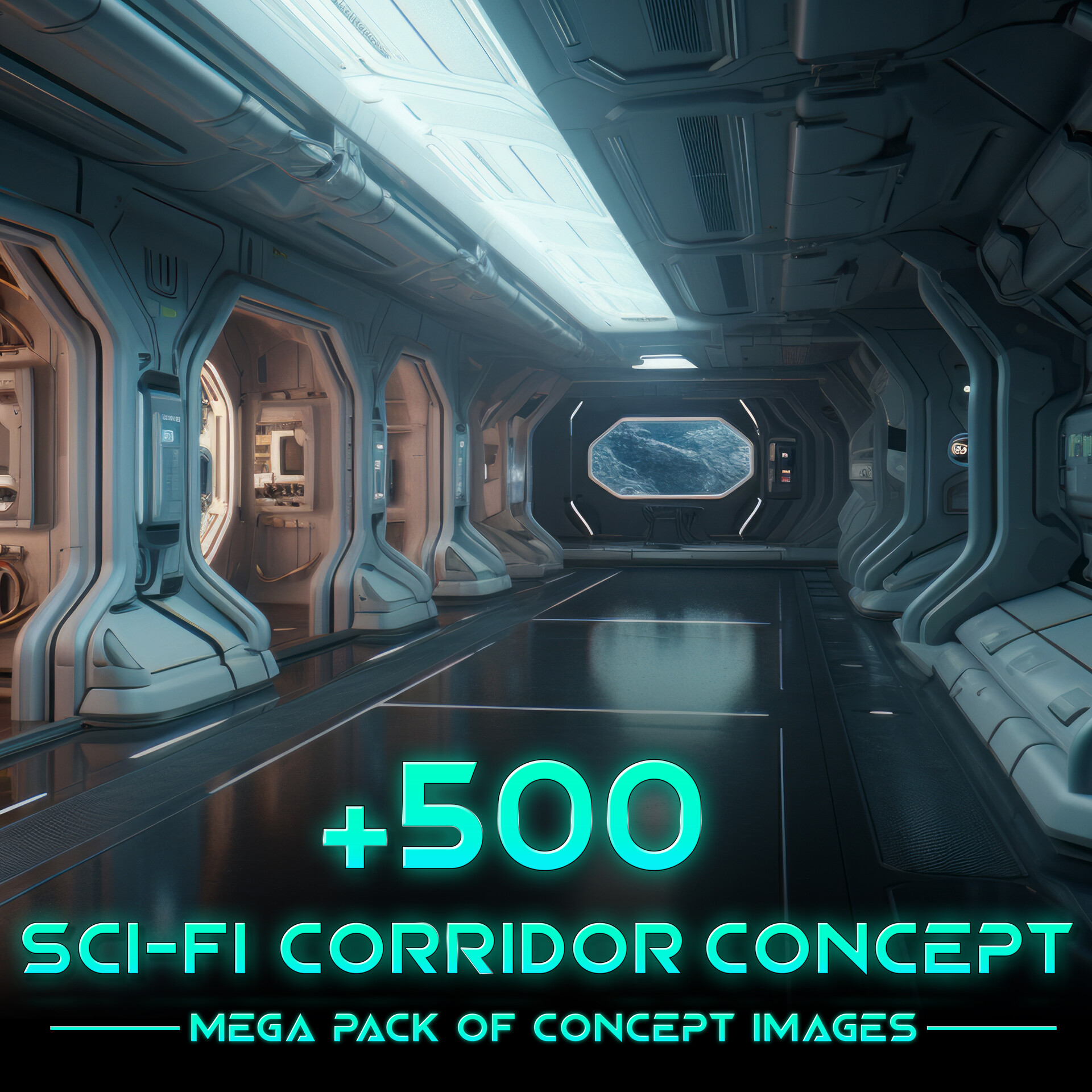 ArtStation - Sci-Fi Corridor Pack | Spaceship Corridor | 4k Concepts Images | Vol.1 | Sci-Fi ...