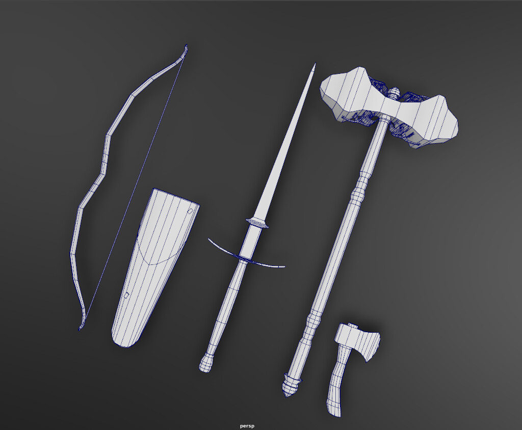 ArtStation - Fantasy Weapons WIP