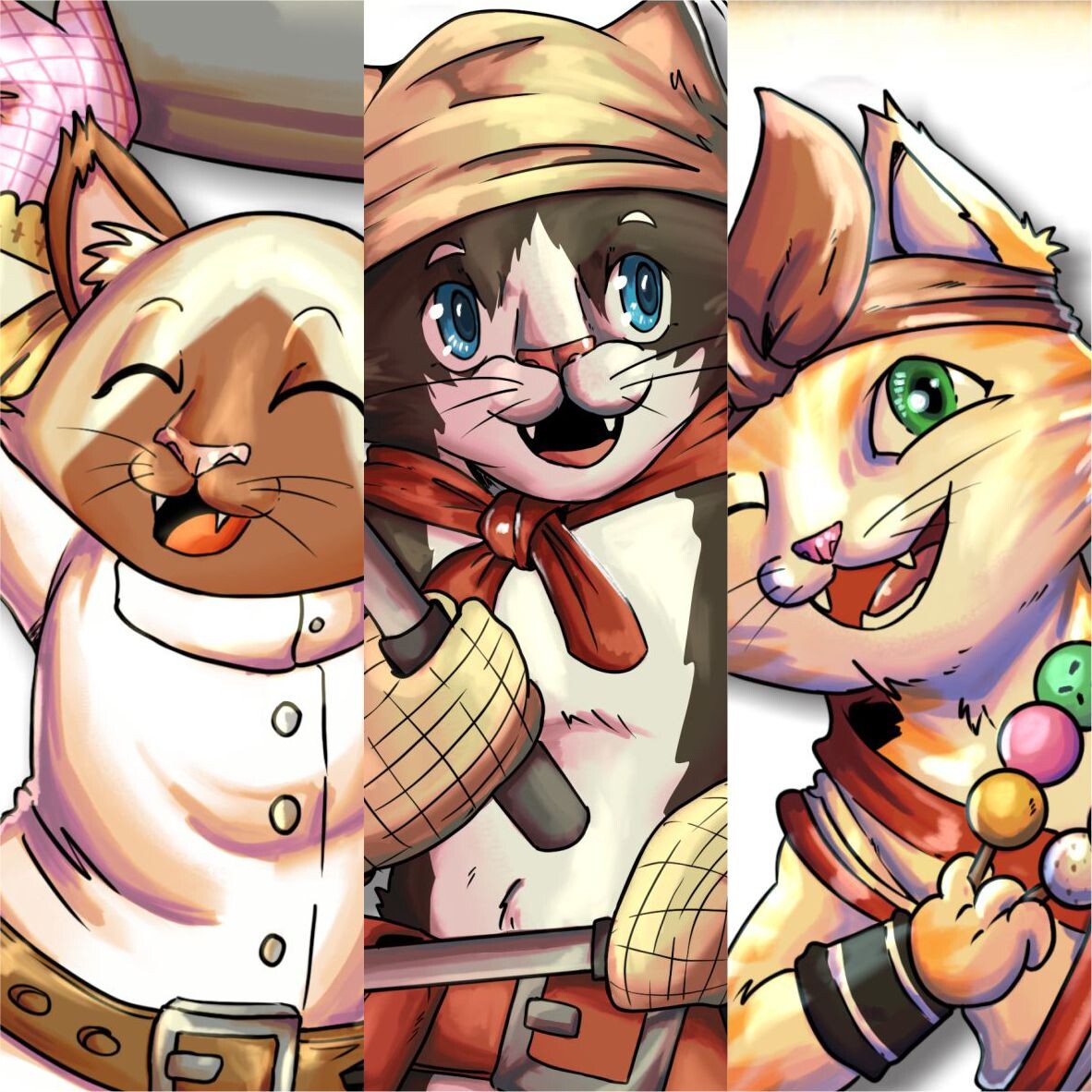 ArtStation - Monster hunter Feline helpers