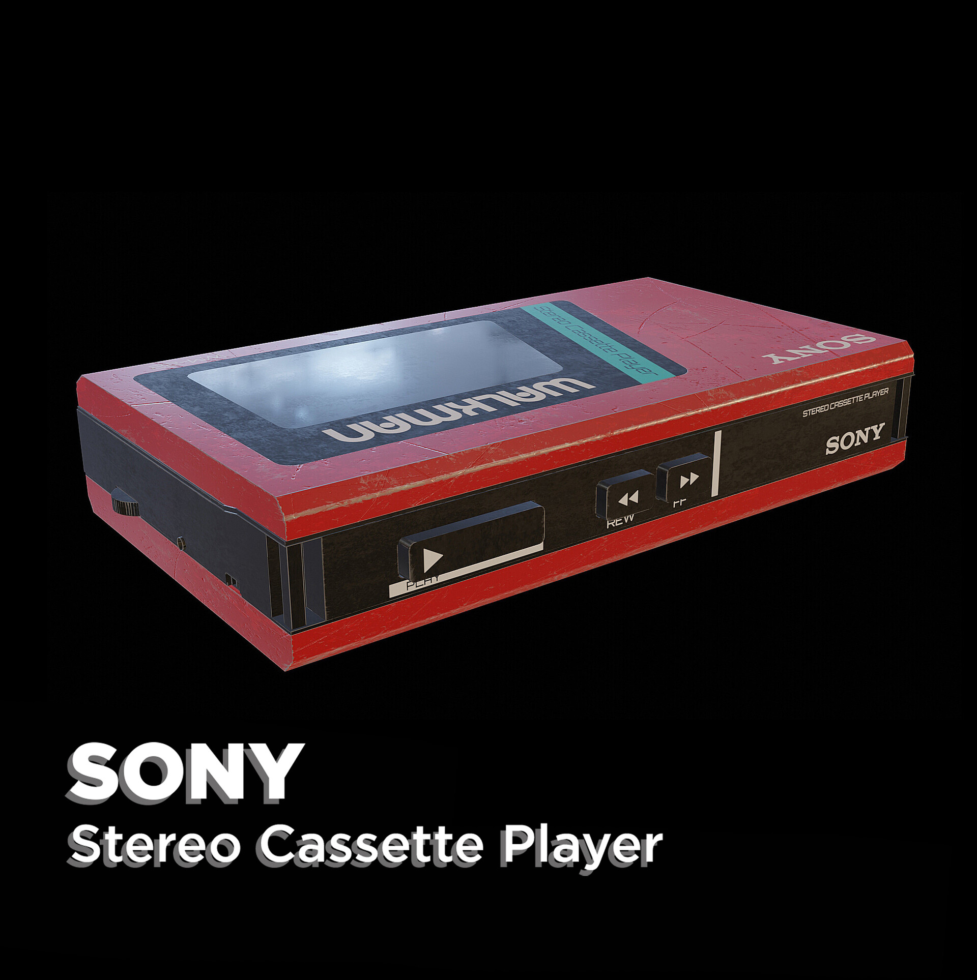 ArtStation - 3d stereo cassette player