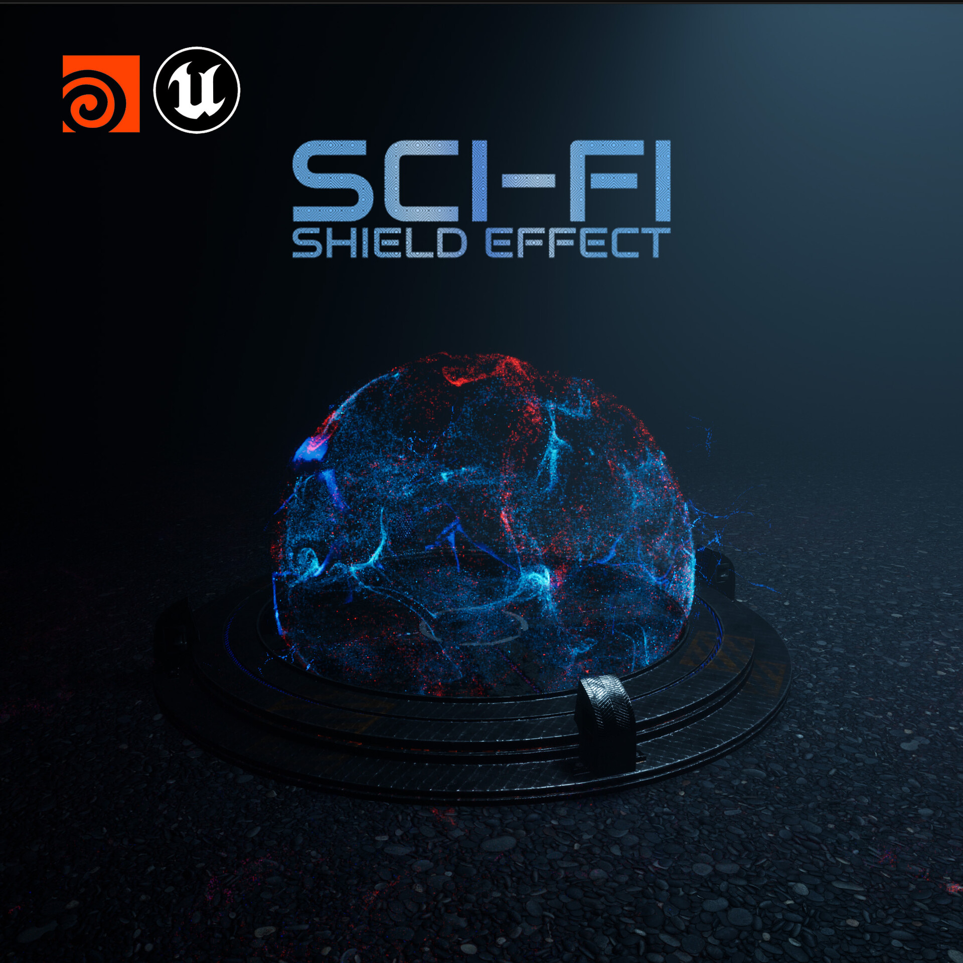 ArtStation - Houdini and Unreal Engine sci-fi shield