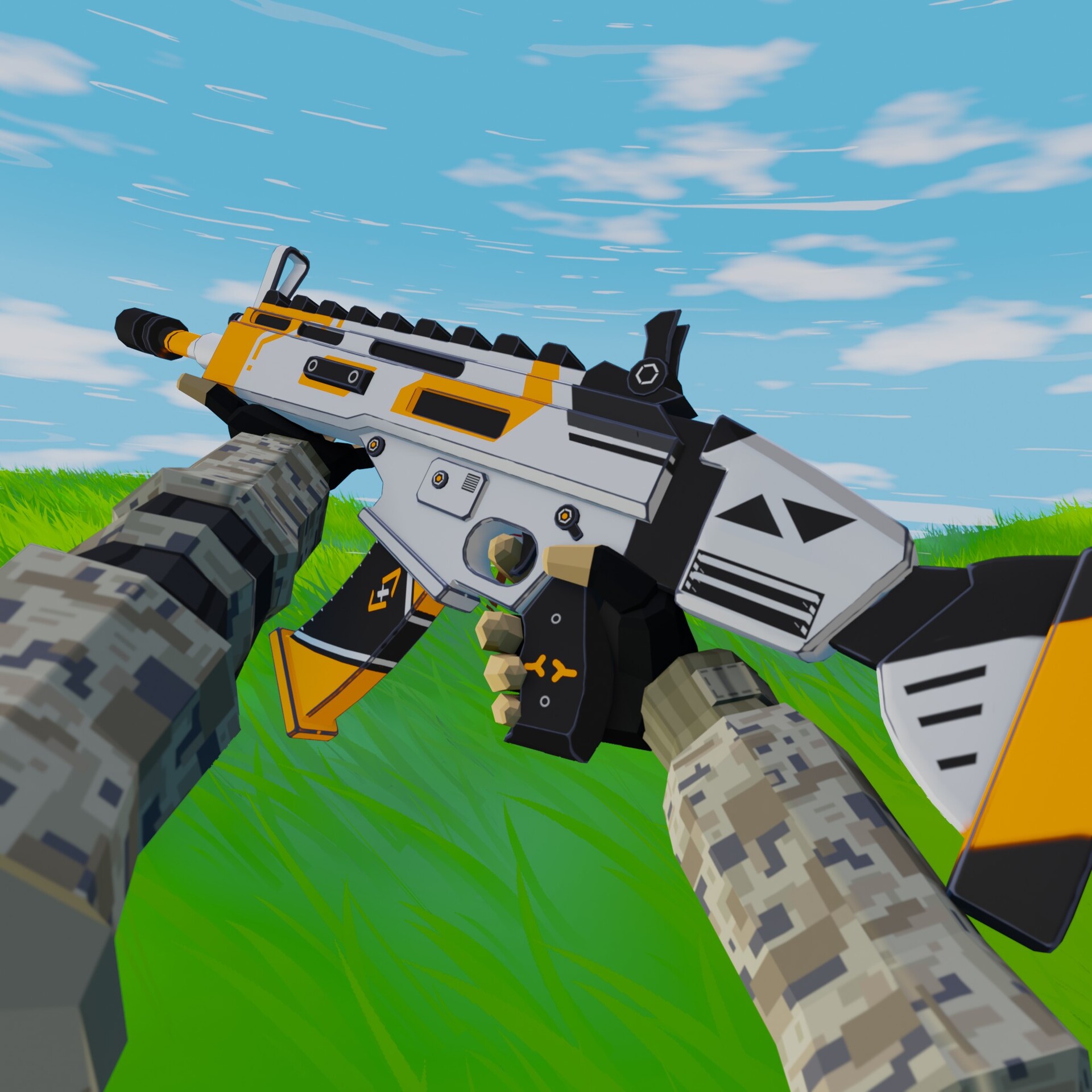 ArtStation - Game, stylized weapon animation (inspection, shooting ...