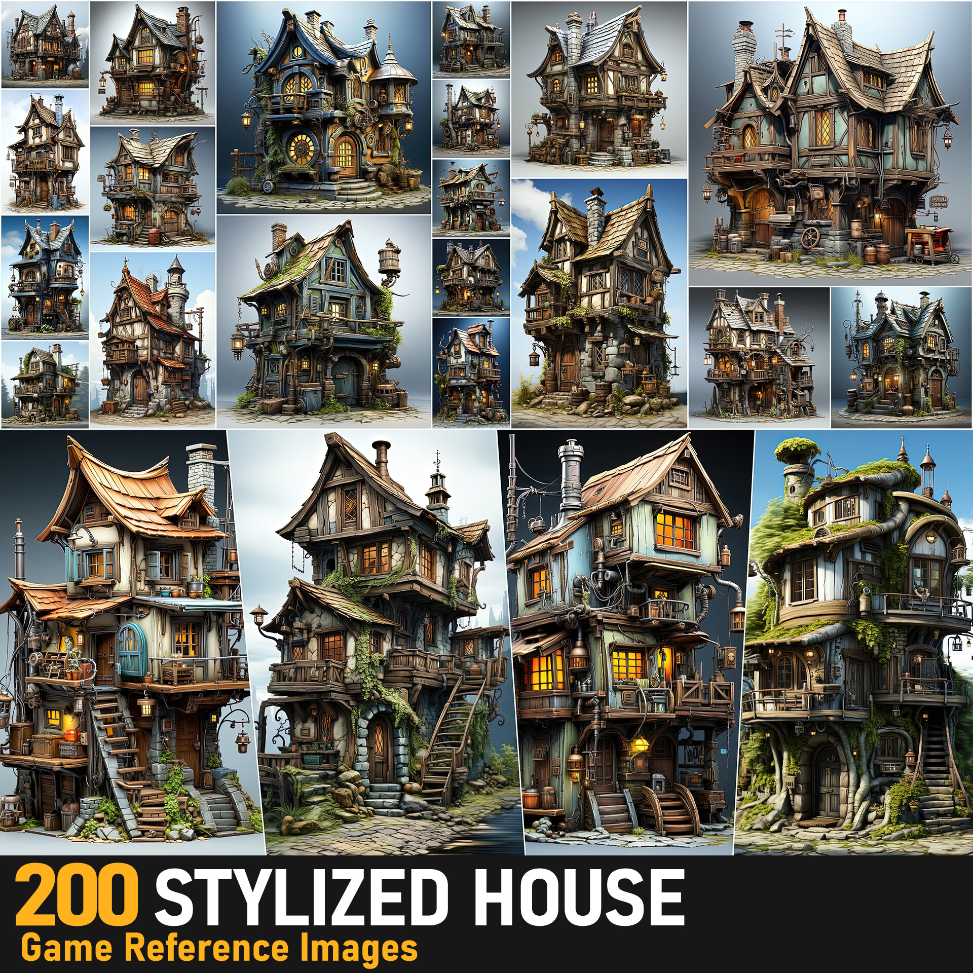 ArtStation - Stylized Houses VOL.09|4K Reference Images