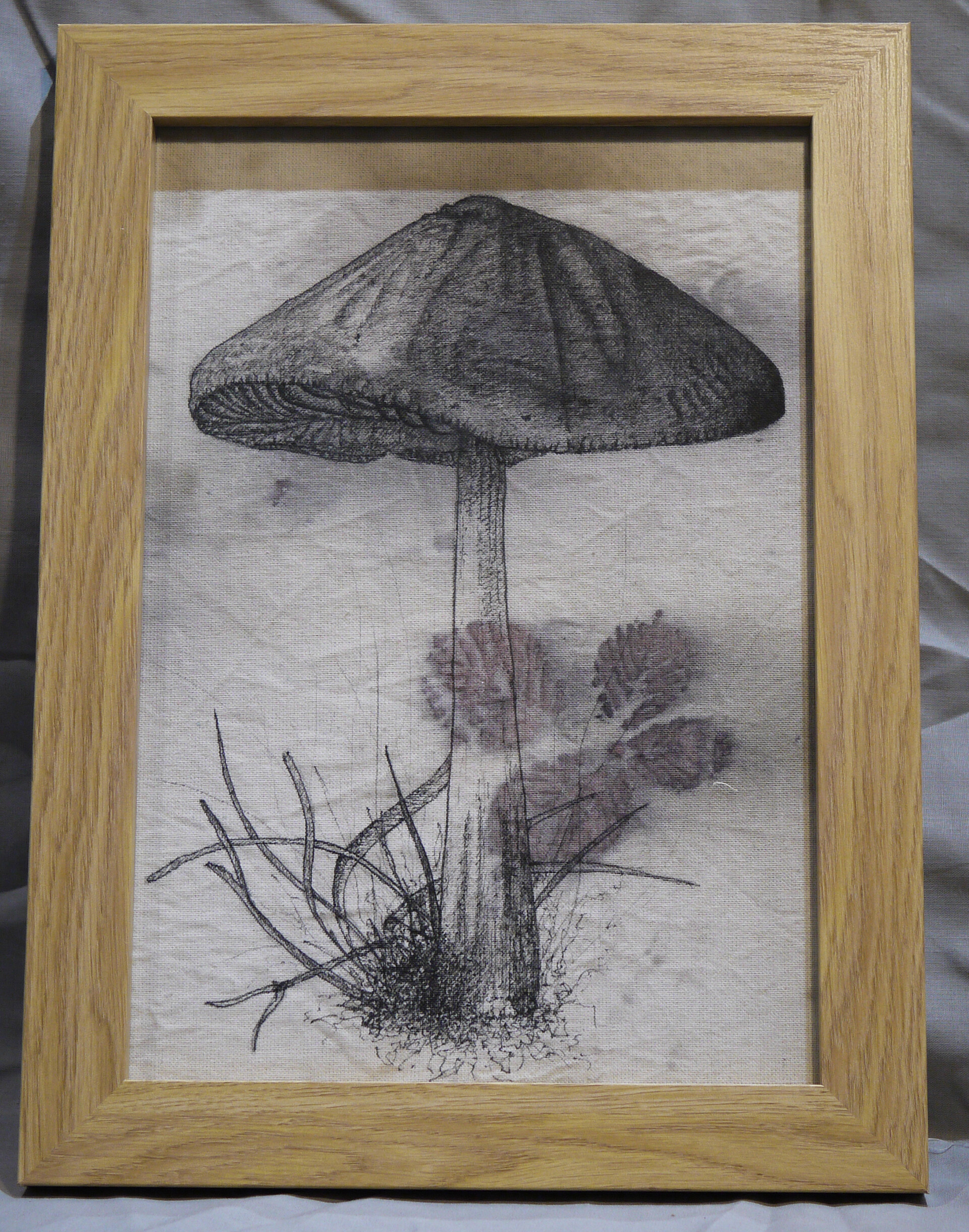ArtStation - Mushroom Ink Drawing on Eco Print A4