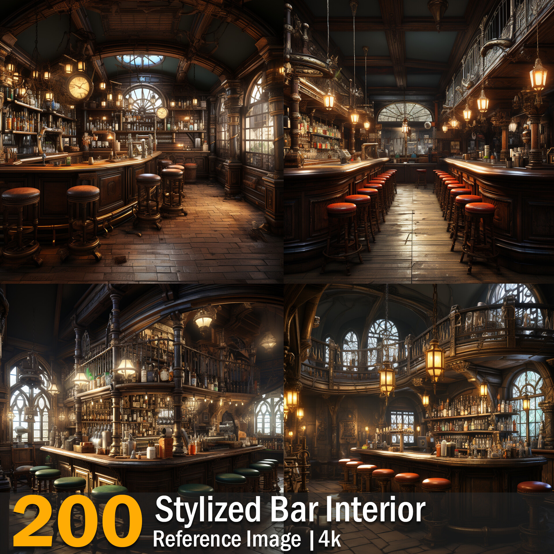ArtStation - Stylized Bar Interior | Reference Images | 4K