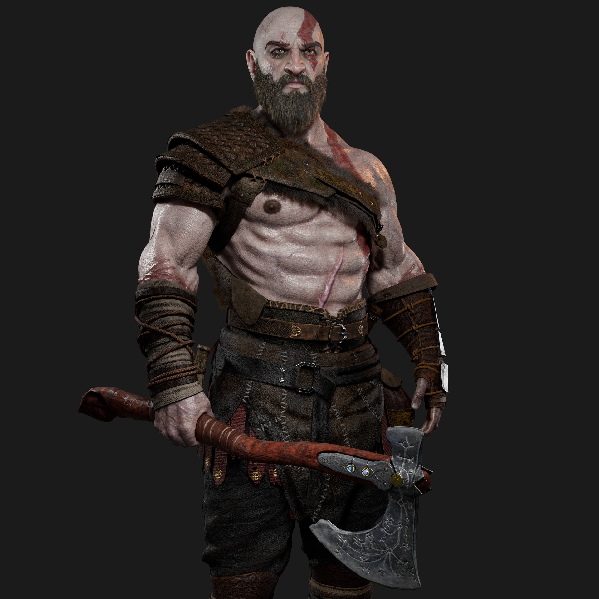 ArtStation - God of war 4 (KRATOS)