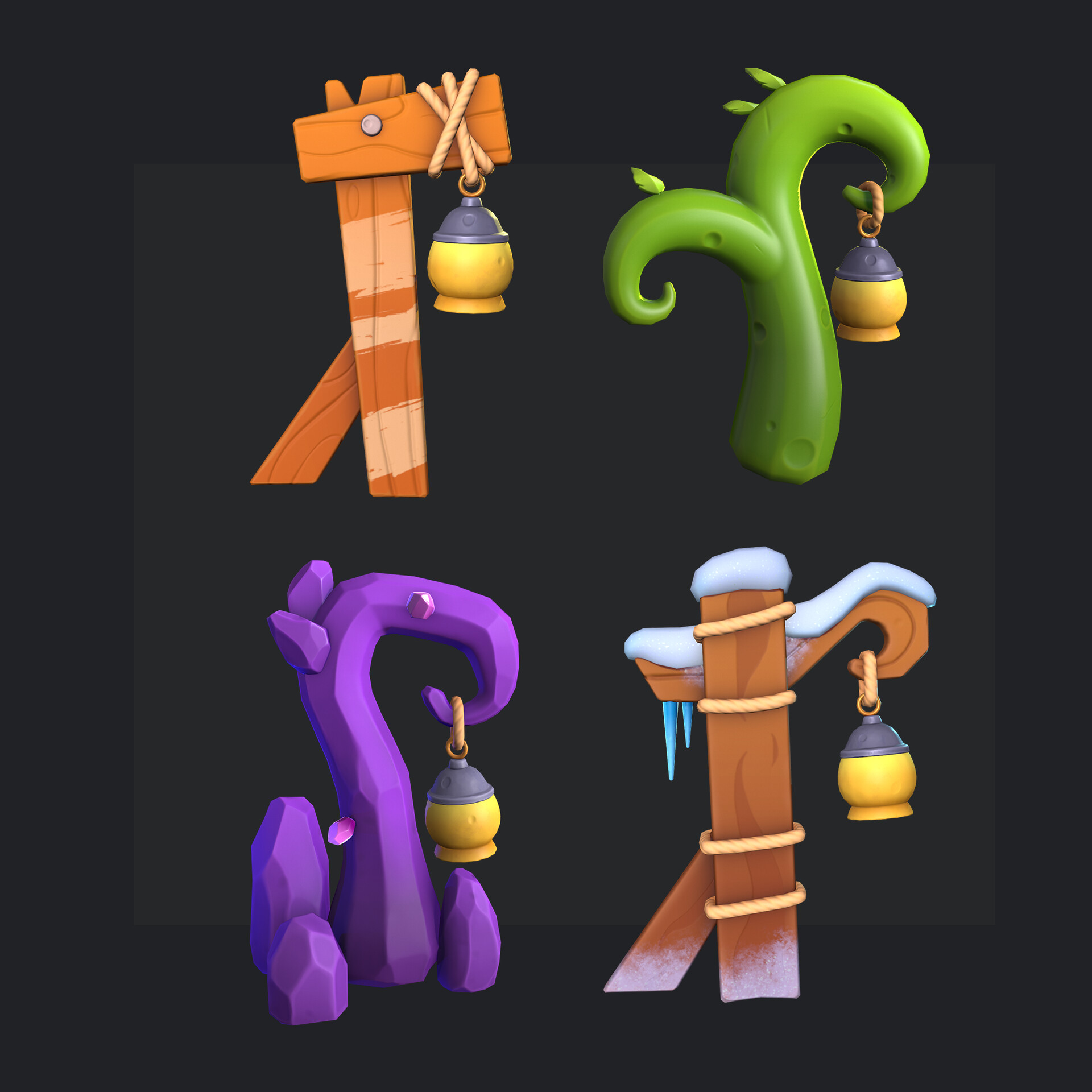 ArtStation - Stylized Lamp