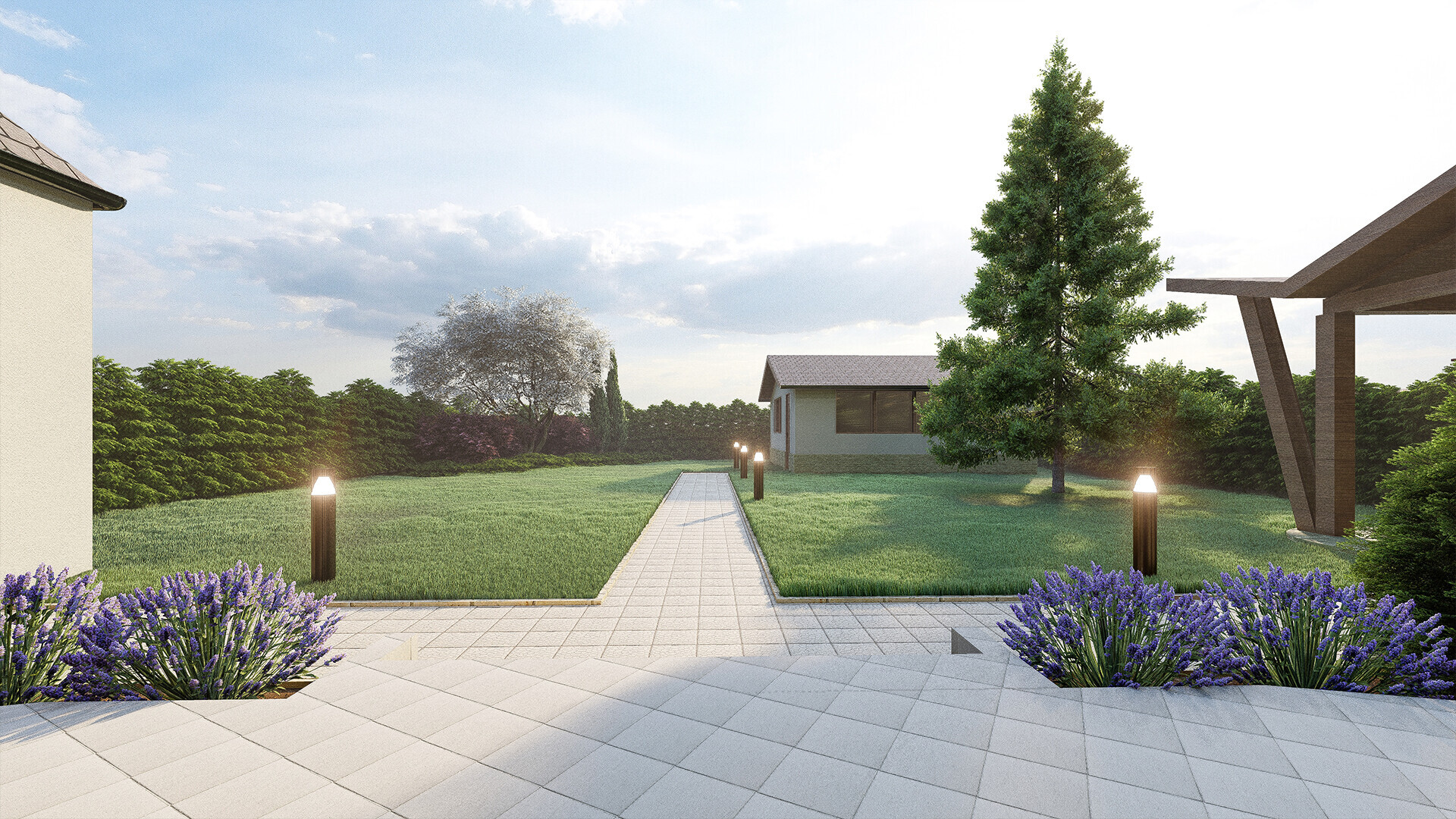ArtStation - Visualisations of Landscape Project for a Family House