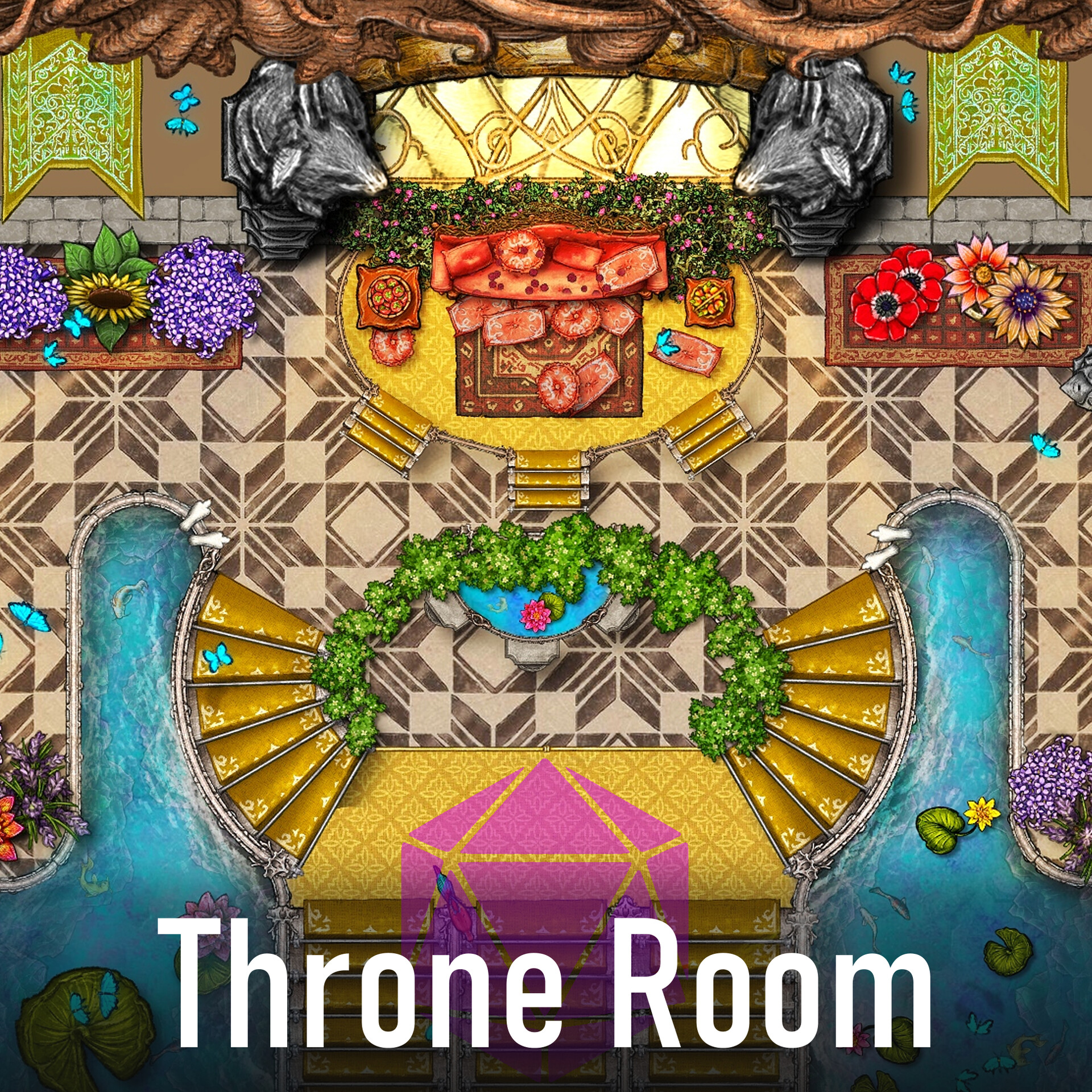 ArtStation - Nature King Throne Room (Mapping)