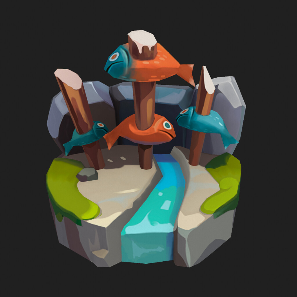 ArtStation - Fish on sticks