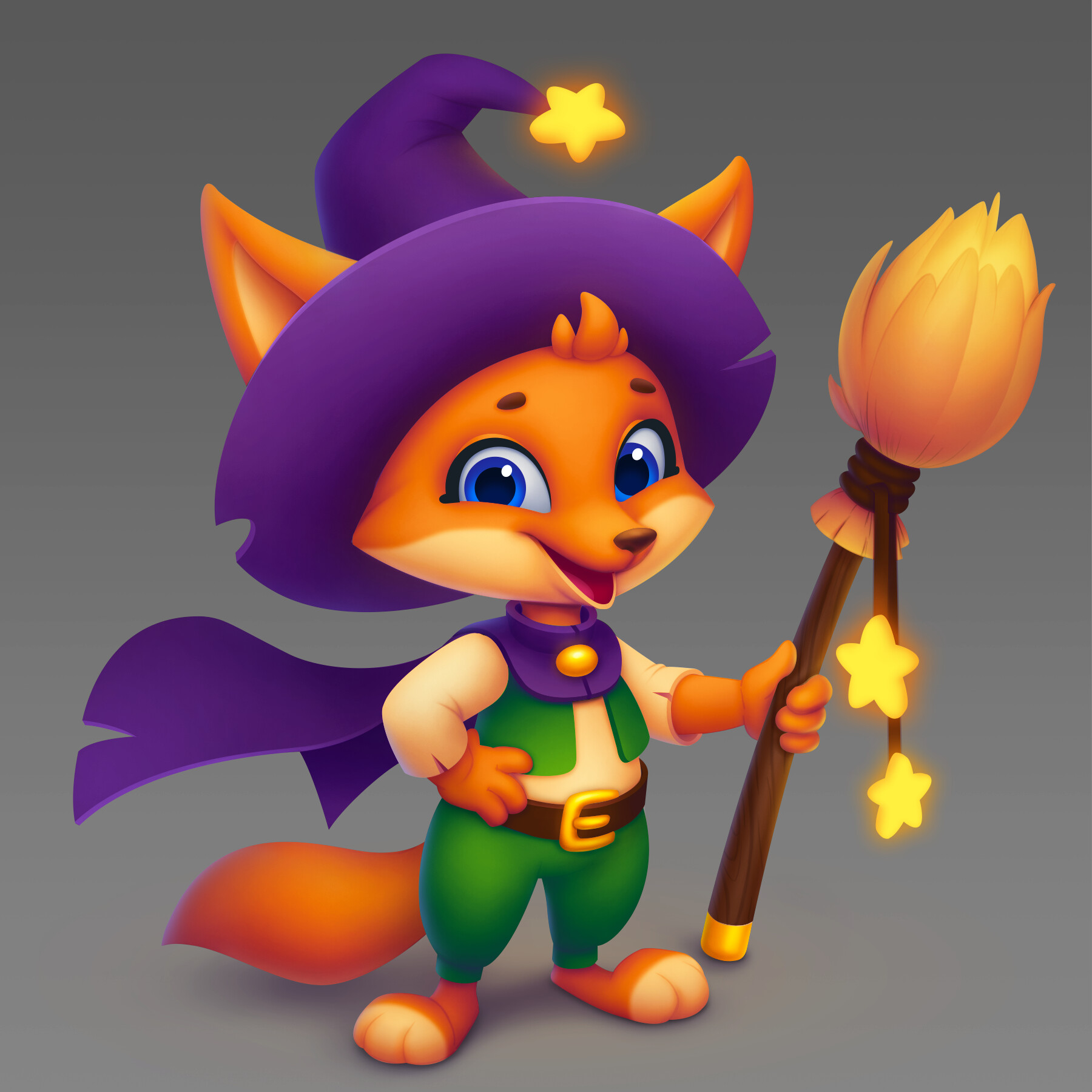 ArtStation - Little Wizard Fox