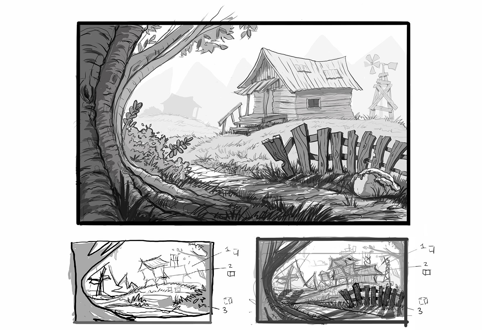 ArtStation - Drawing for Composition - sketches