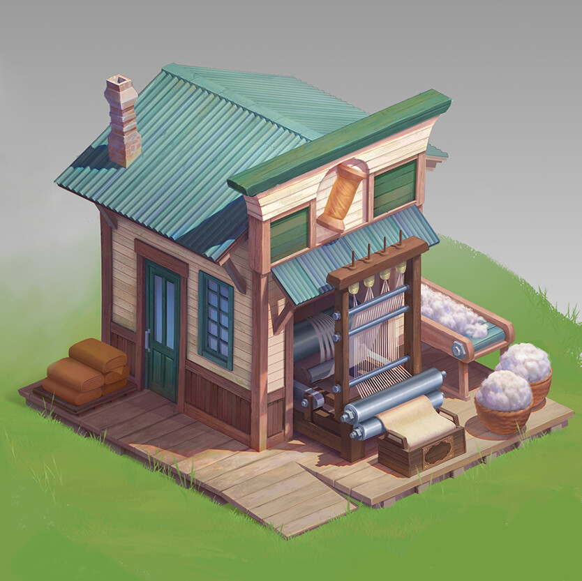 ArtStation - spinning mill