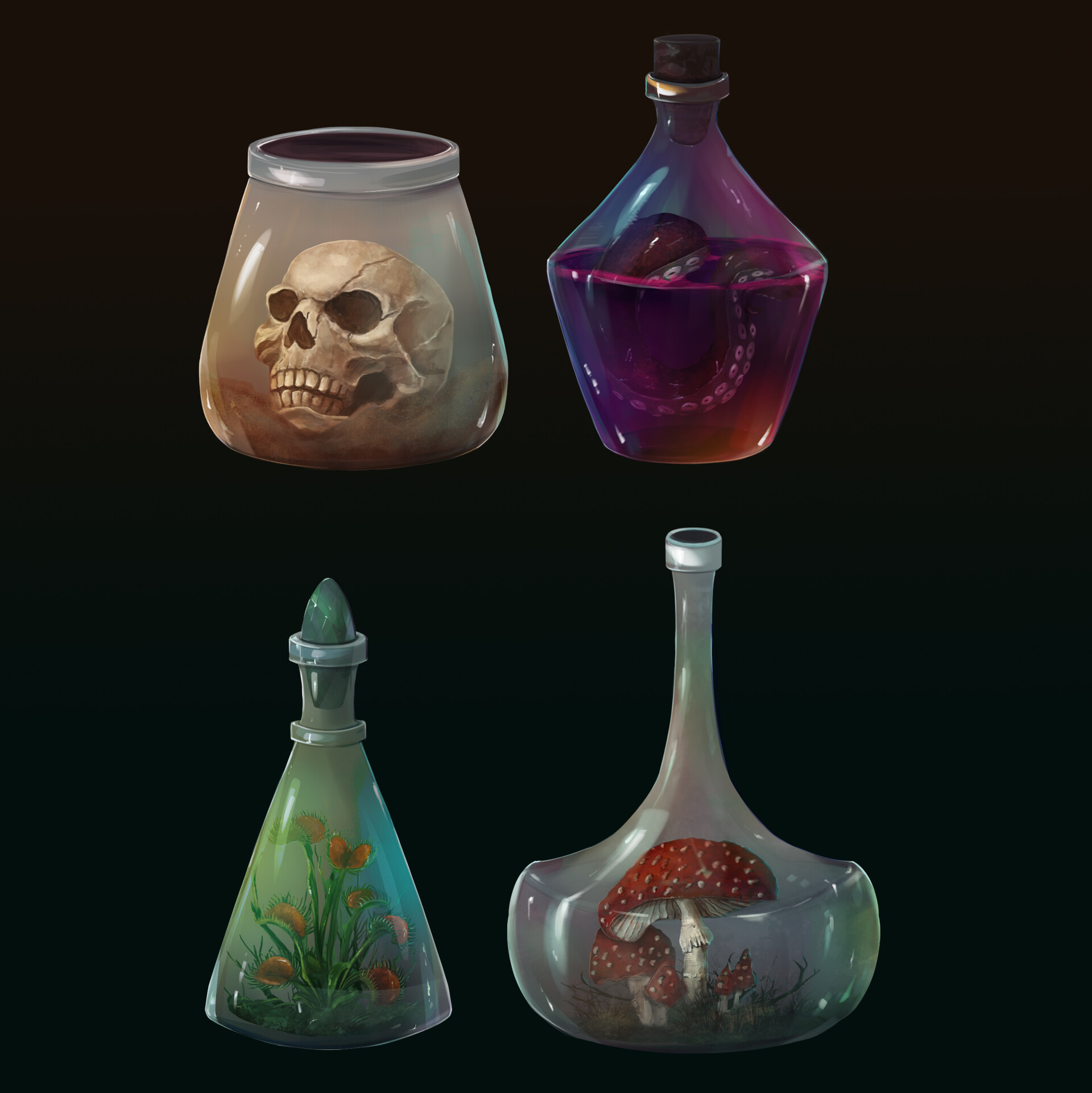 ArtStation - Magic bottles