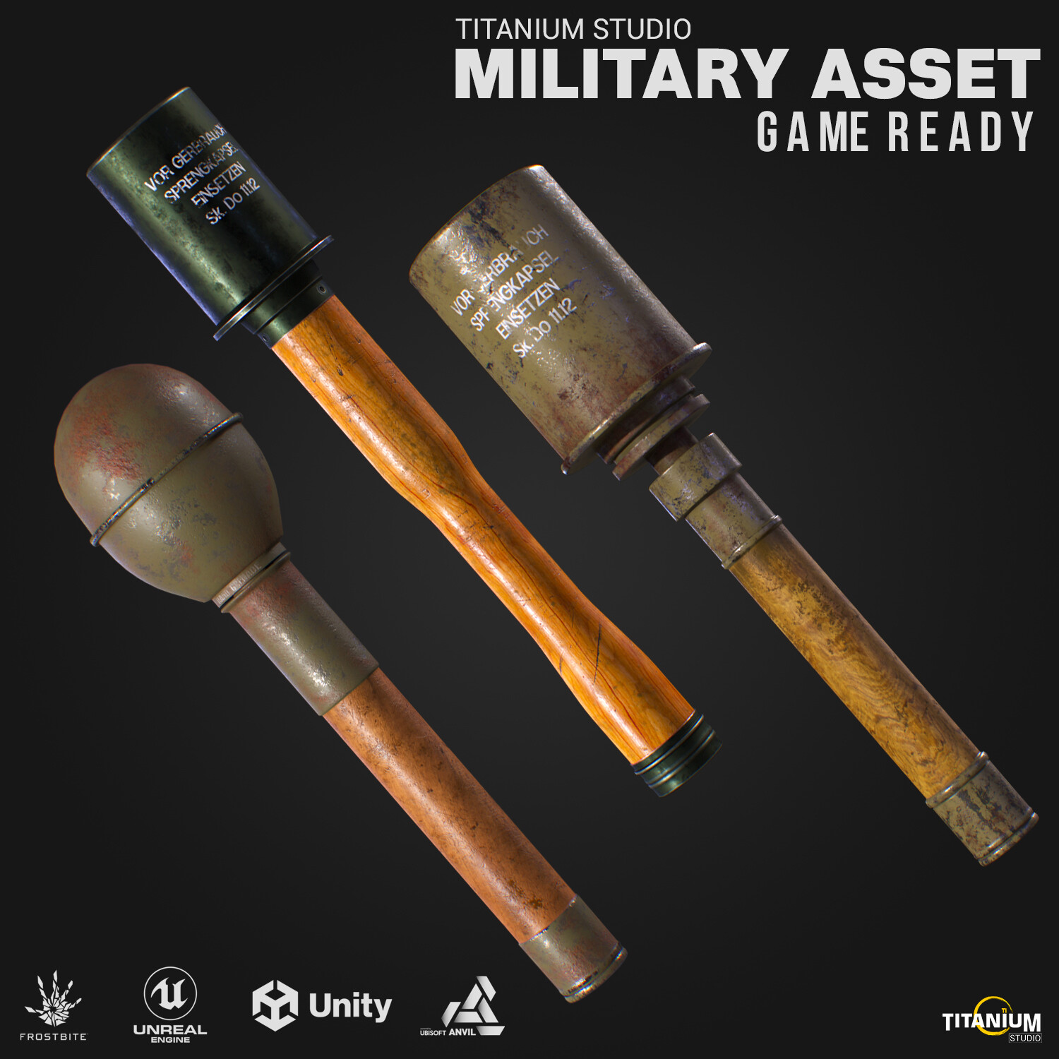 ArtStation - WW II Grenade Pack | Game ready