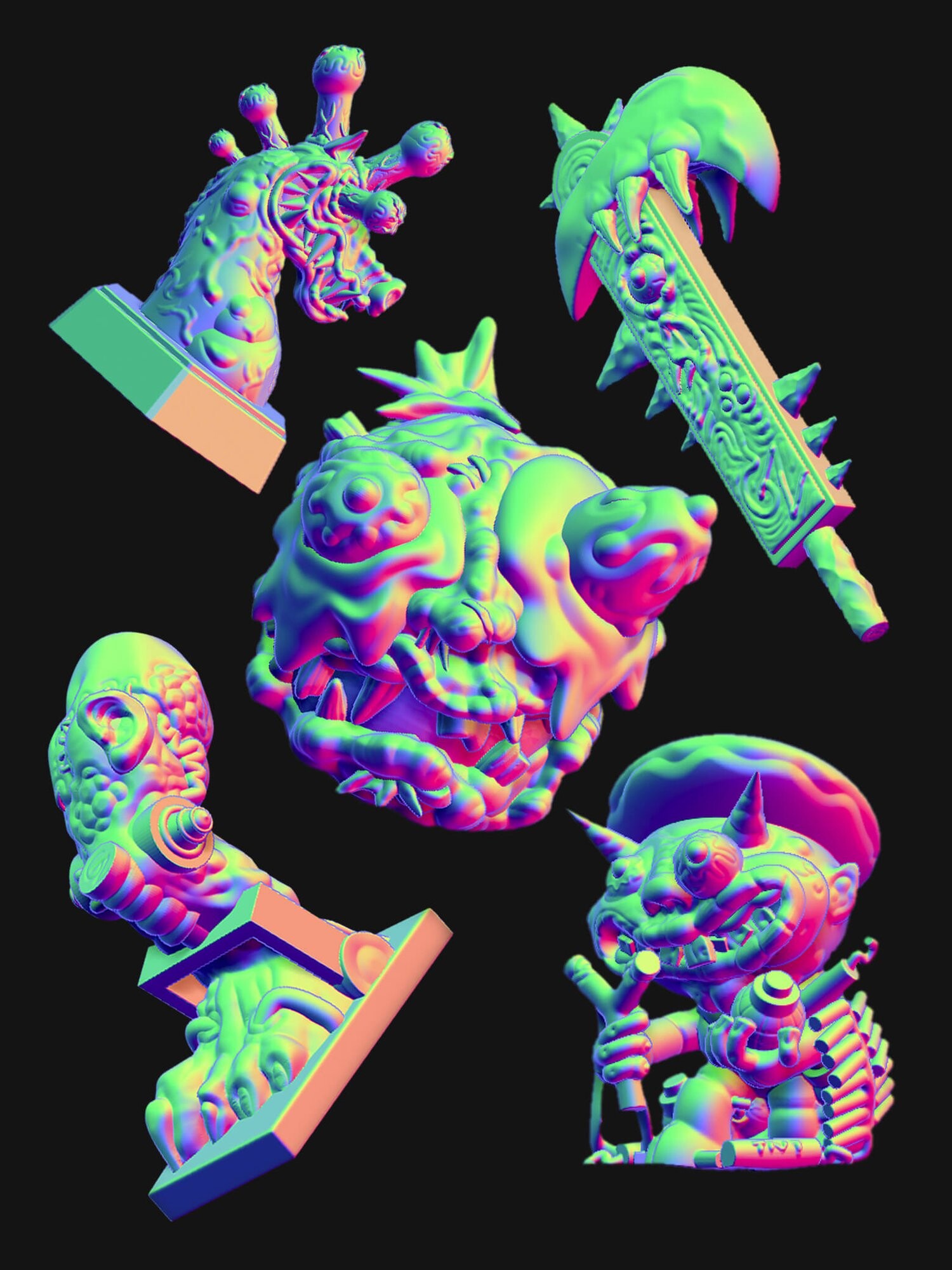 ArtStation - Mutant Action figure Toy pieces