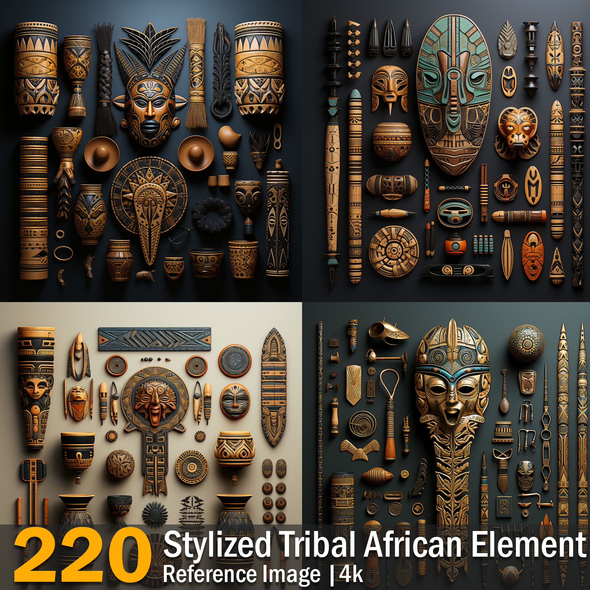 ArtStation - Stylized Tribal African Element | Reference Images | 4K