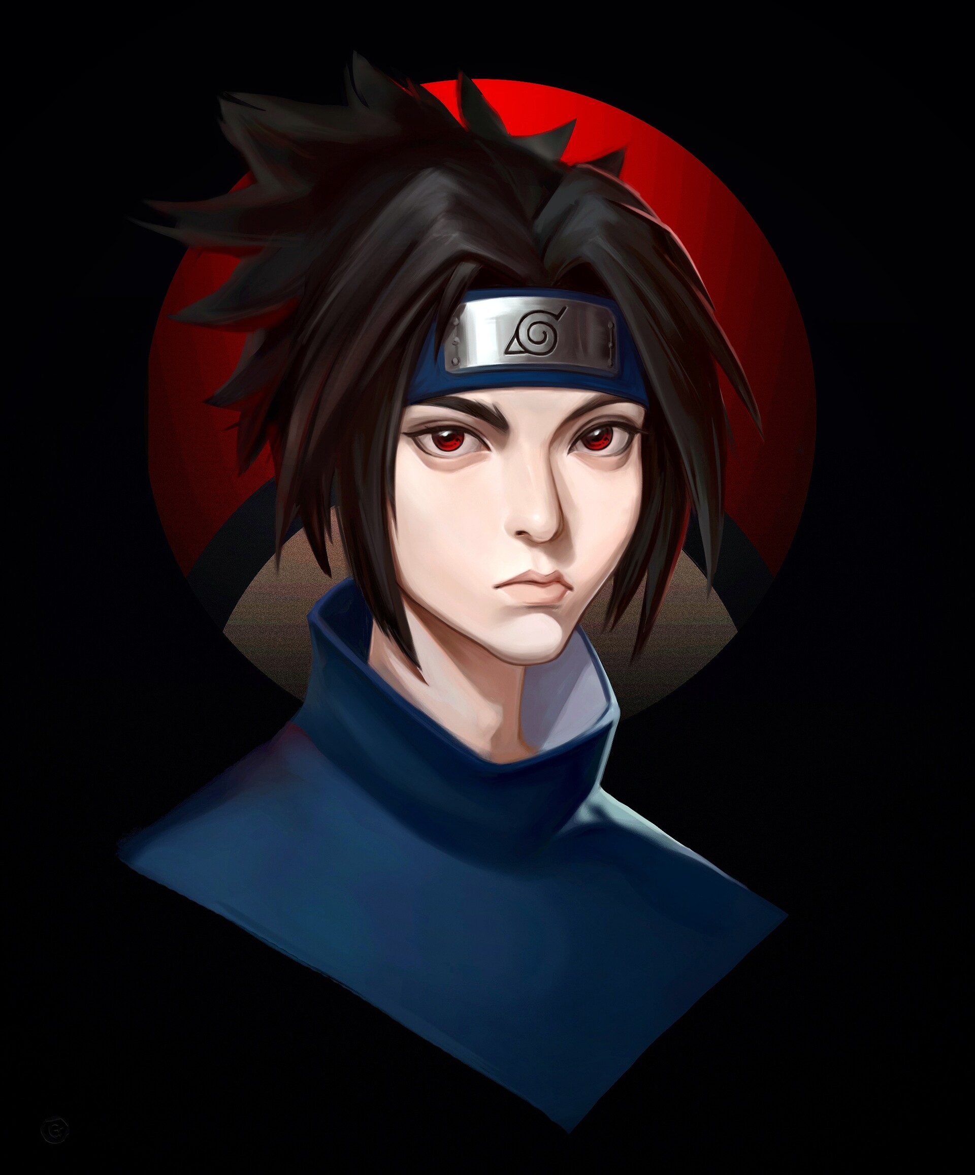 ArtStation - Sasuke Uchiha, school time