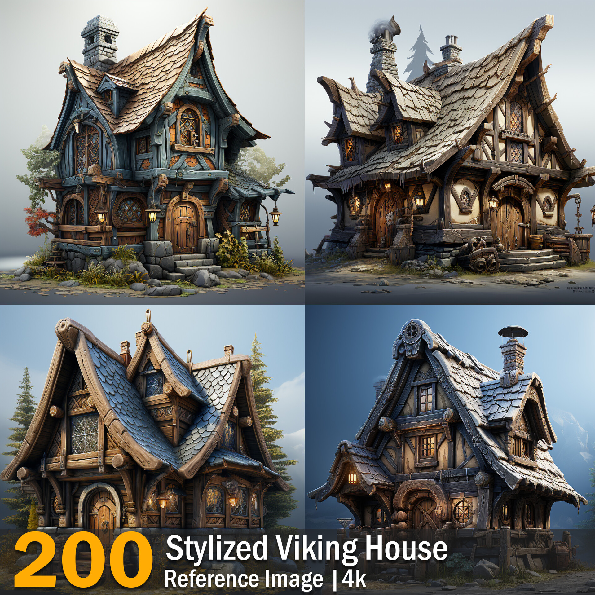 ArtStation - Stylized Viking House | Reference Images | 4K