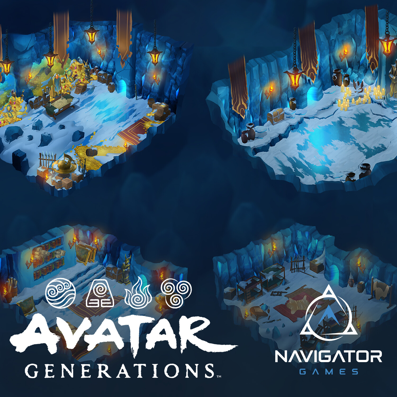 ArtStation - Ice cave Chambers