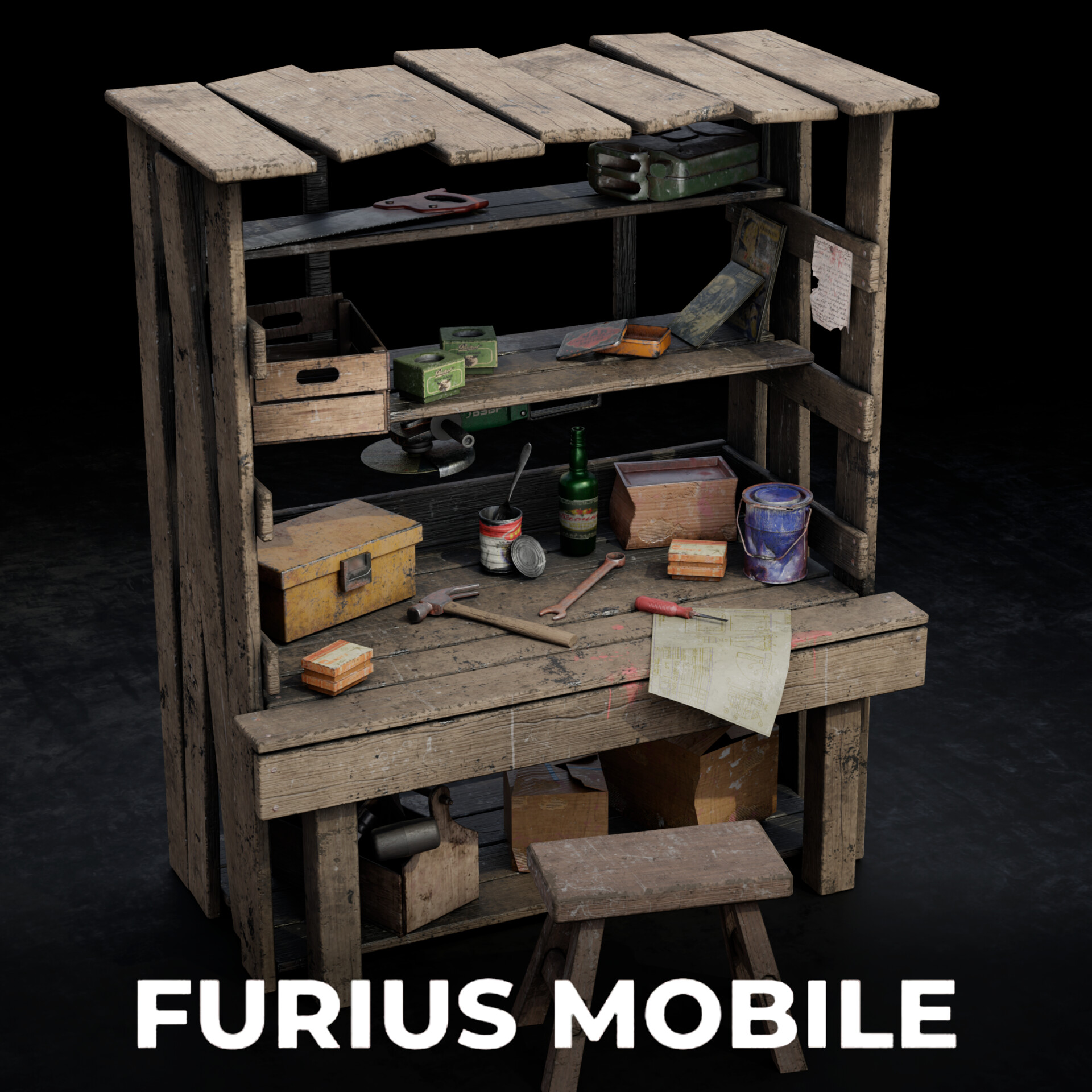 ArtStation - Workbench 1 level model - Furius Mobile