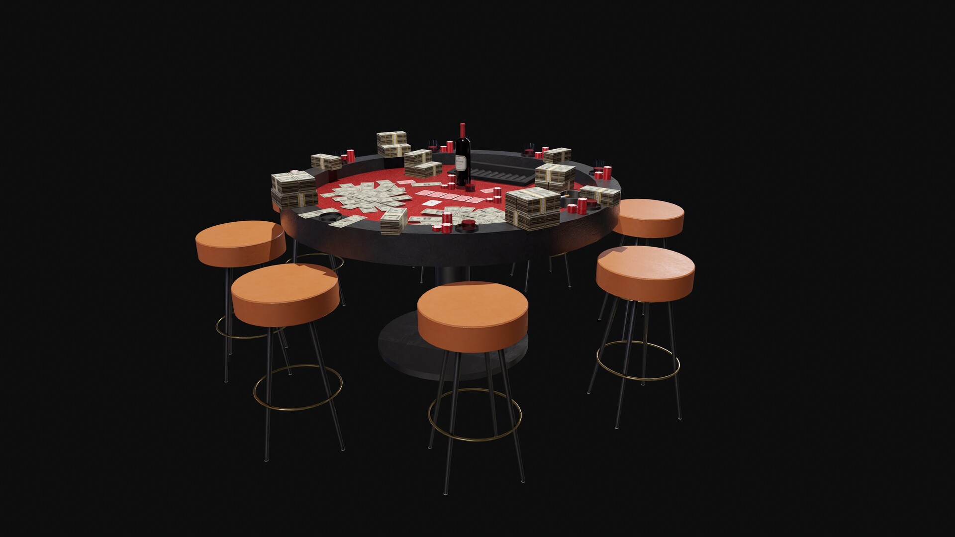 ArtStation - Poker Table - Prop Set