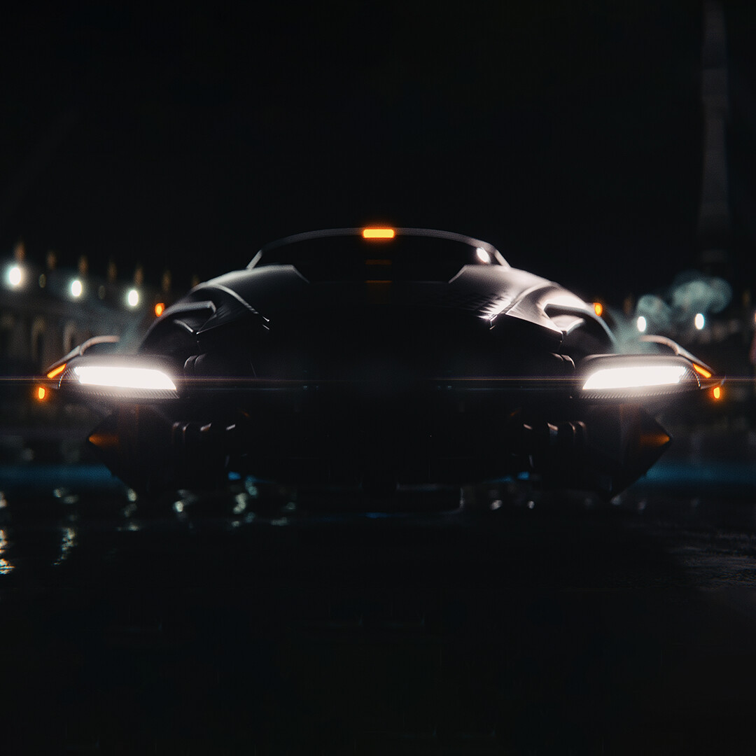 ArtStation - Cyberpunk hover car - Blender short