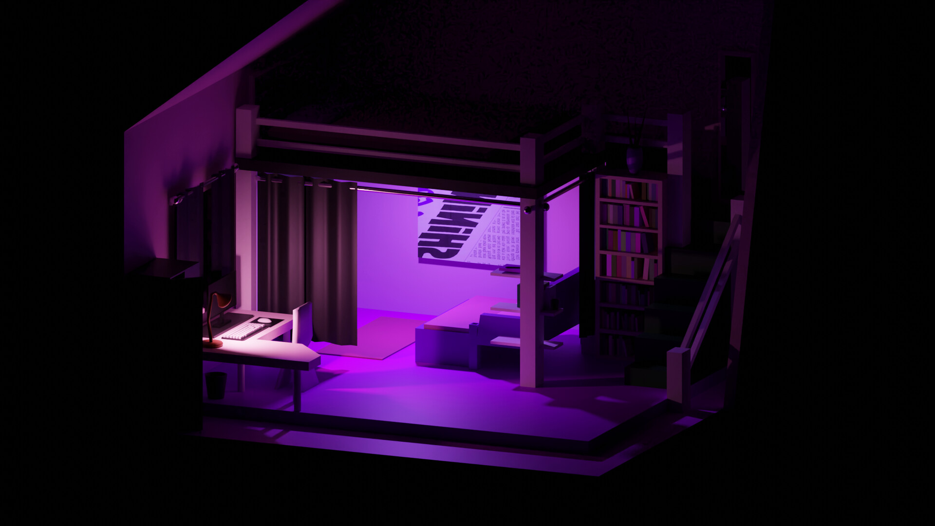 ArtStation - Orthographic Room Design