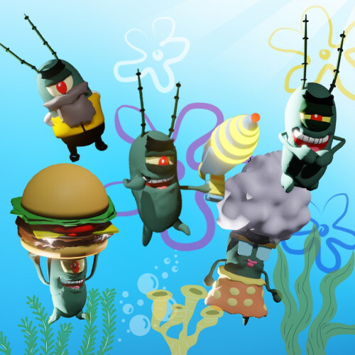 ArtStation - Plankton 3D models +making of